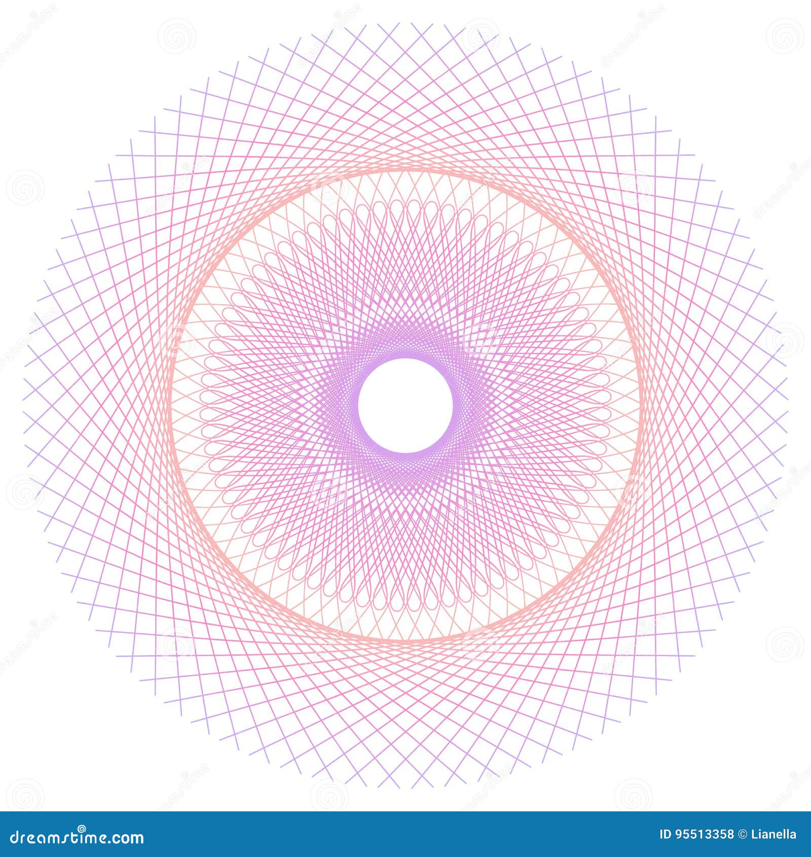 Round Guilloche Pattern stock vector. Illustration of design - 95513358
