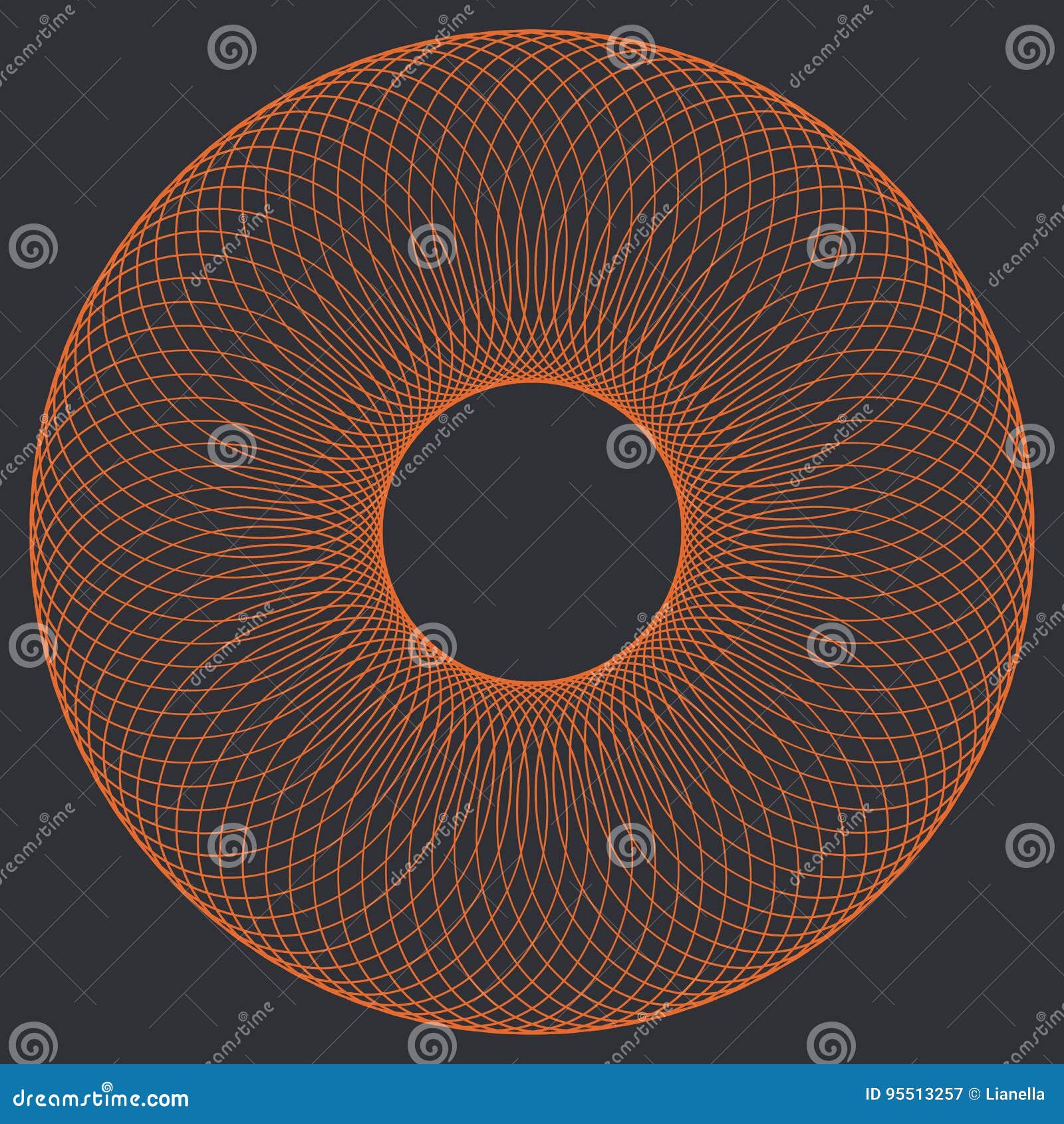 Round Guilloche Pattern stock vector. Illustration of design - 95513257