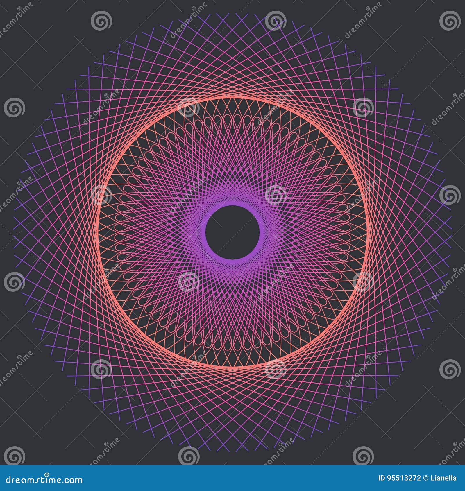 Round Guilloche Pattern stock vector. Illustration of classic - 95513272