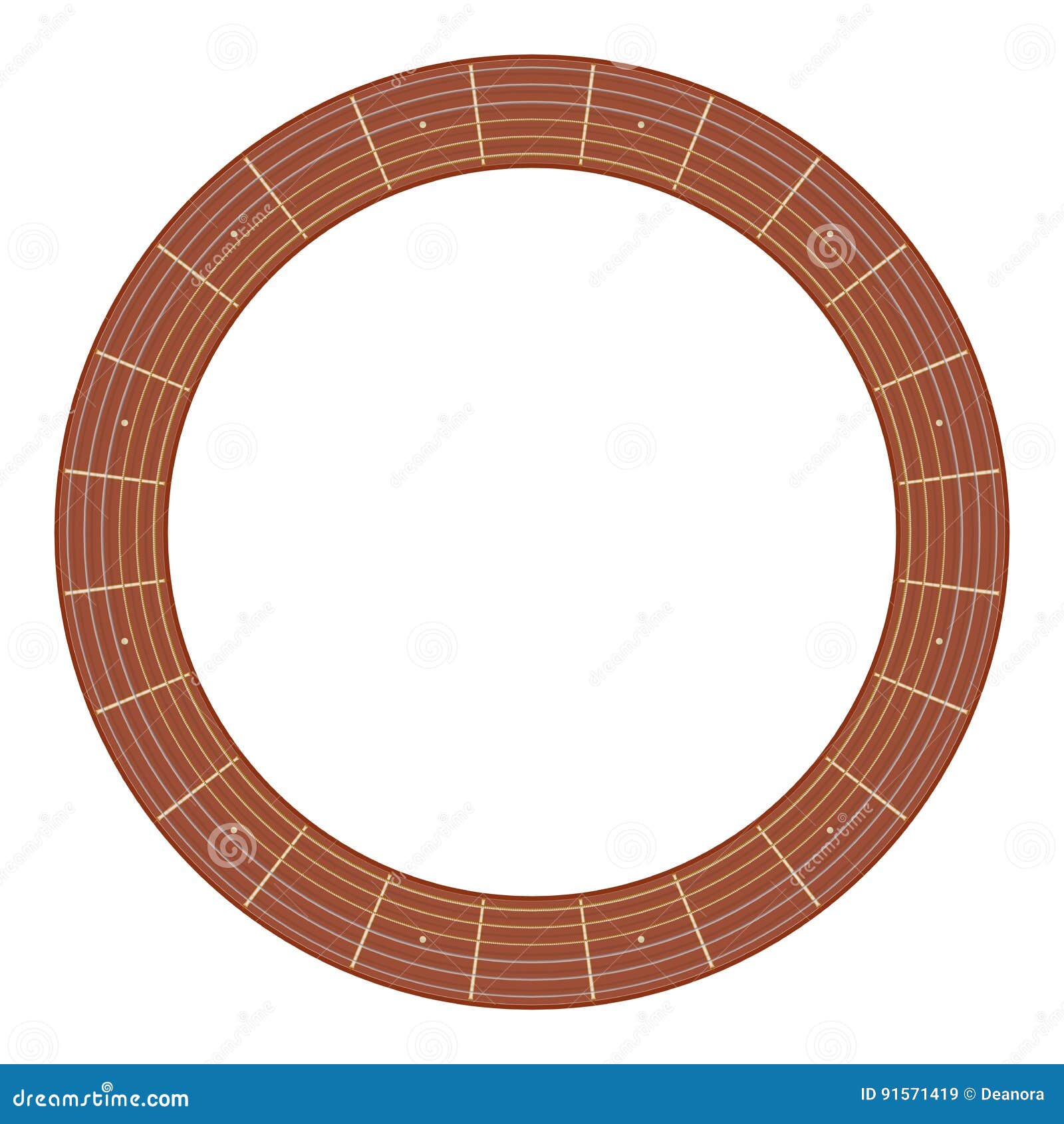 Round Guitar Fretboard Illustration Stock Illustration - Illustration ...