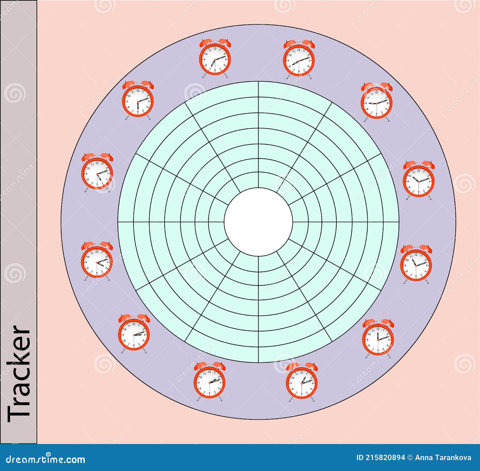 Round Habit Tracker. daily Schedule for a Month. Schedule of Affairs ...
