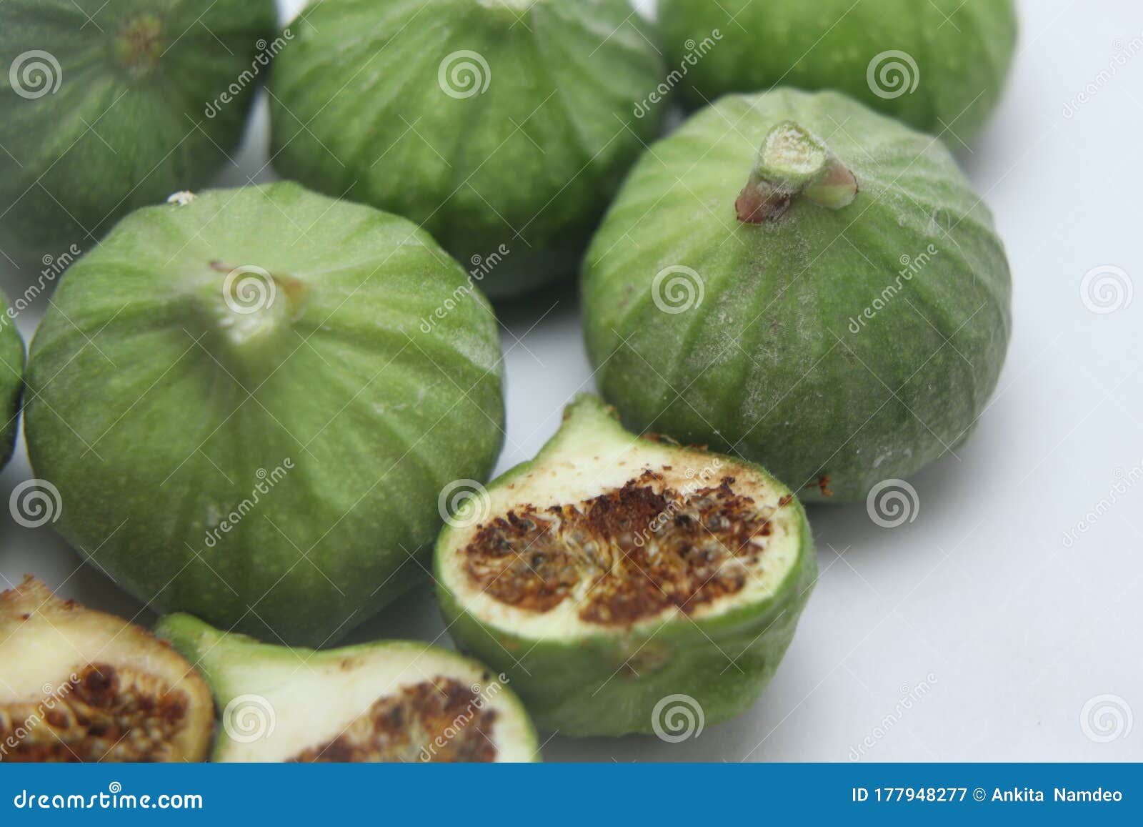 Round and Half Pieces of Fig Fruit Stock Image - Image of healthy ...