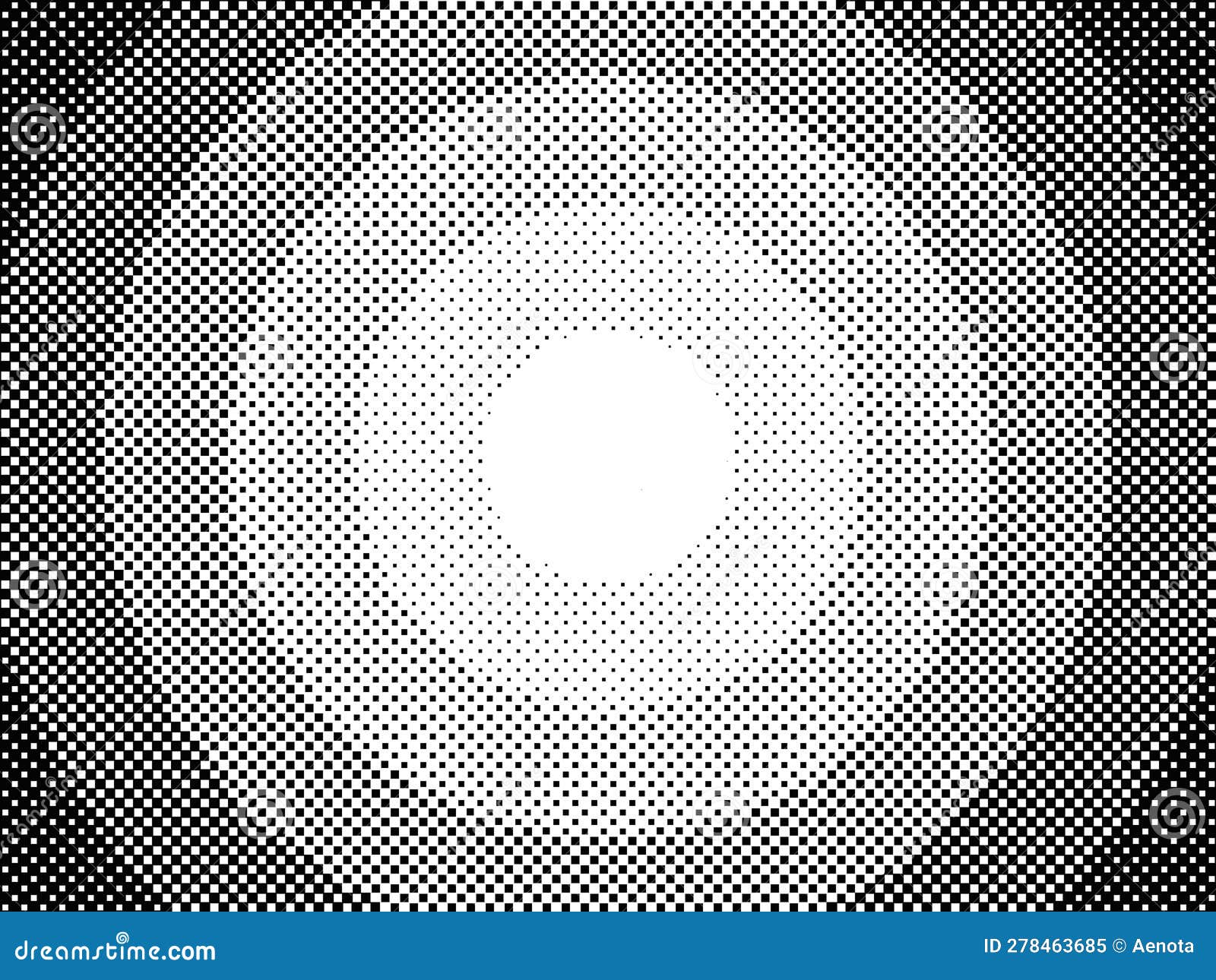 Round Halftone Black and White Background Stock Vector - Illustration ...