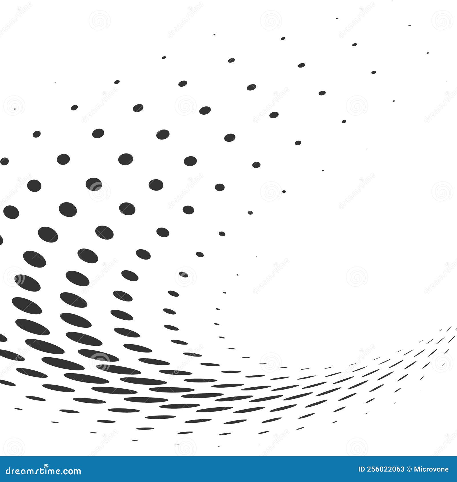 Round Halftone Shape. Dotted Curve Stock Vector - Illustration of curve ...