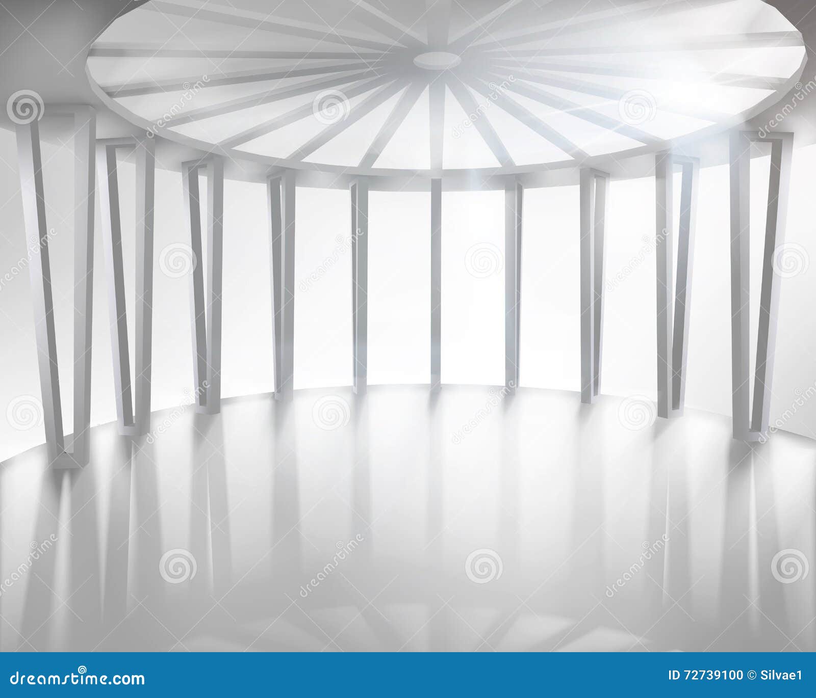Round Hall. Vector Illustration. Stock Vector - Illustration of floor ...
