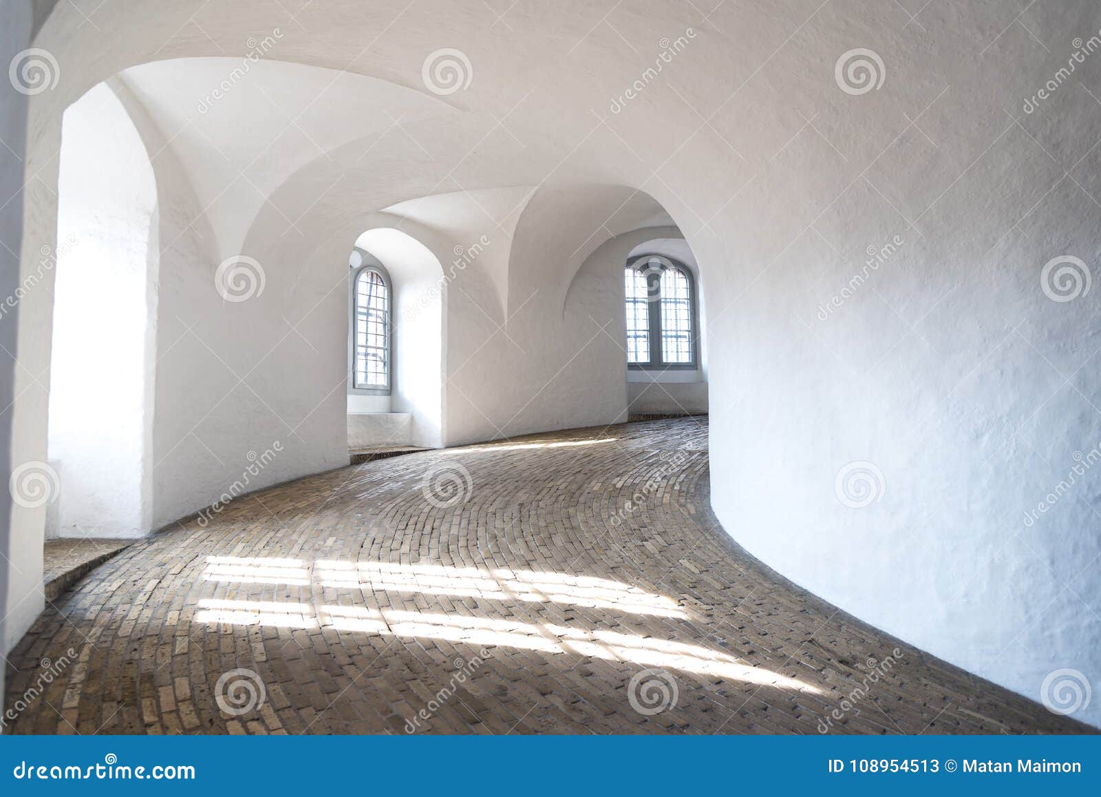 A Round Hallway with Beautiful Natural Light Stock Image - Image of ...