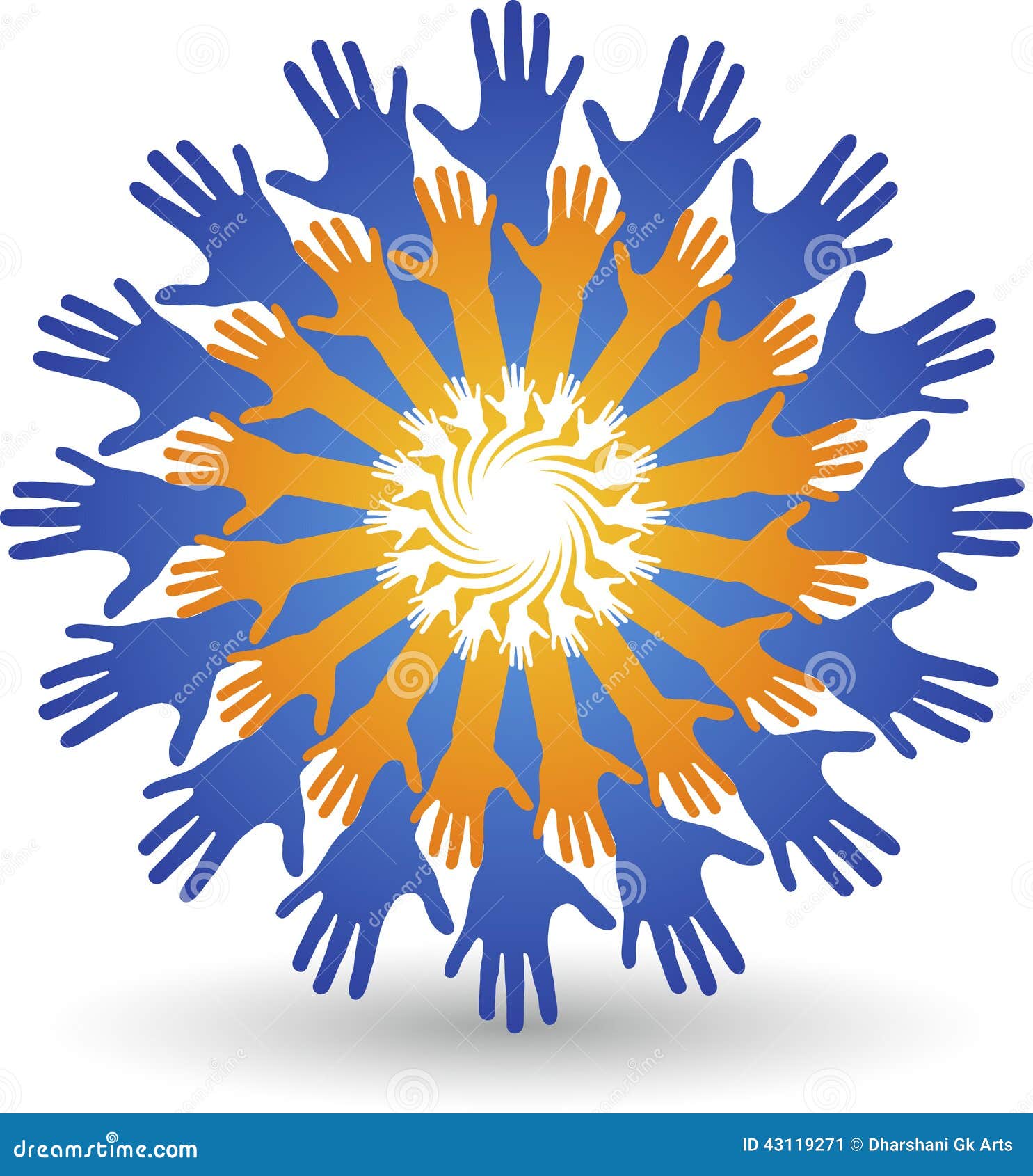 Round hands logo stock vector. Illustration of friend - 43119271