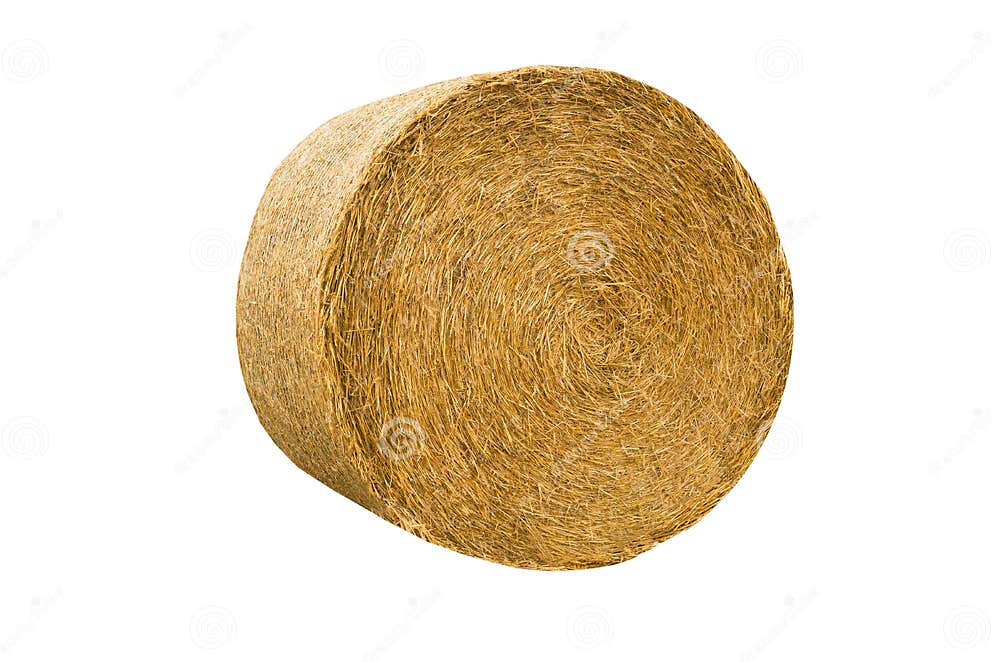Round hay bale stock image. Image of golden, single, object - 97802405