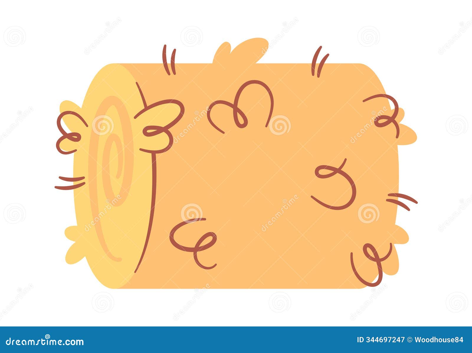 Round Hay Bale Vector Illustration Stock Vector - Illustration of ...