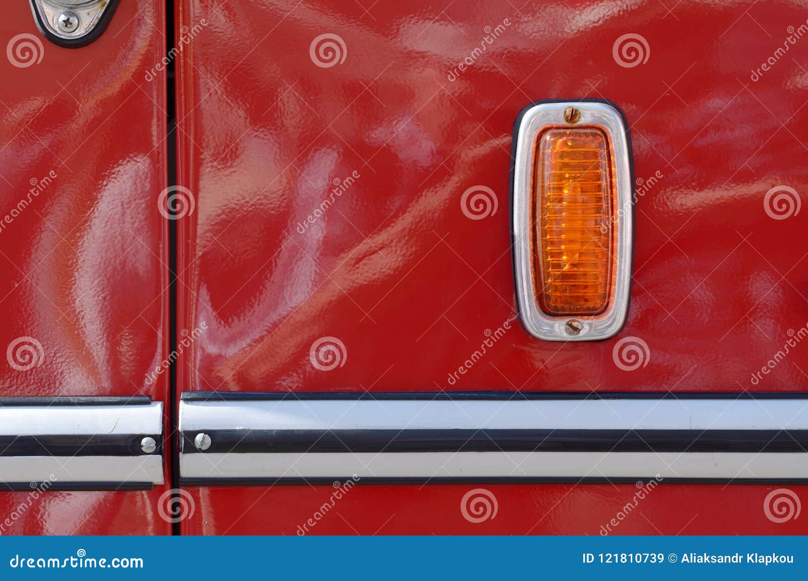 Round Headlight on the Bus. Stock Image - Image of electricity, round ...