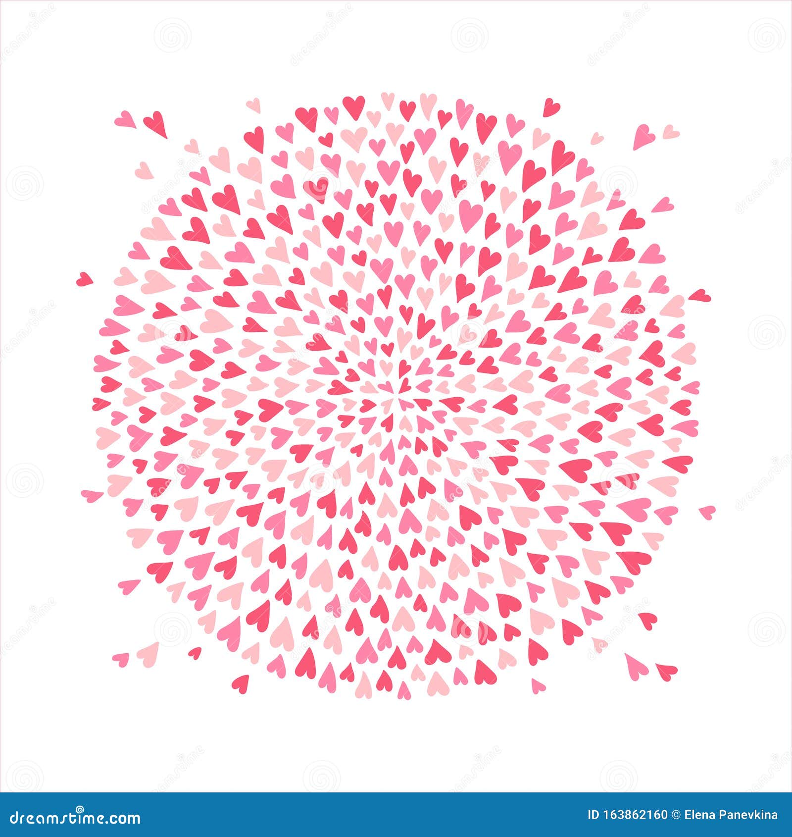 Round Heart Splash, Splatter Salute Circle Shape Stock Vector ...