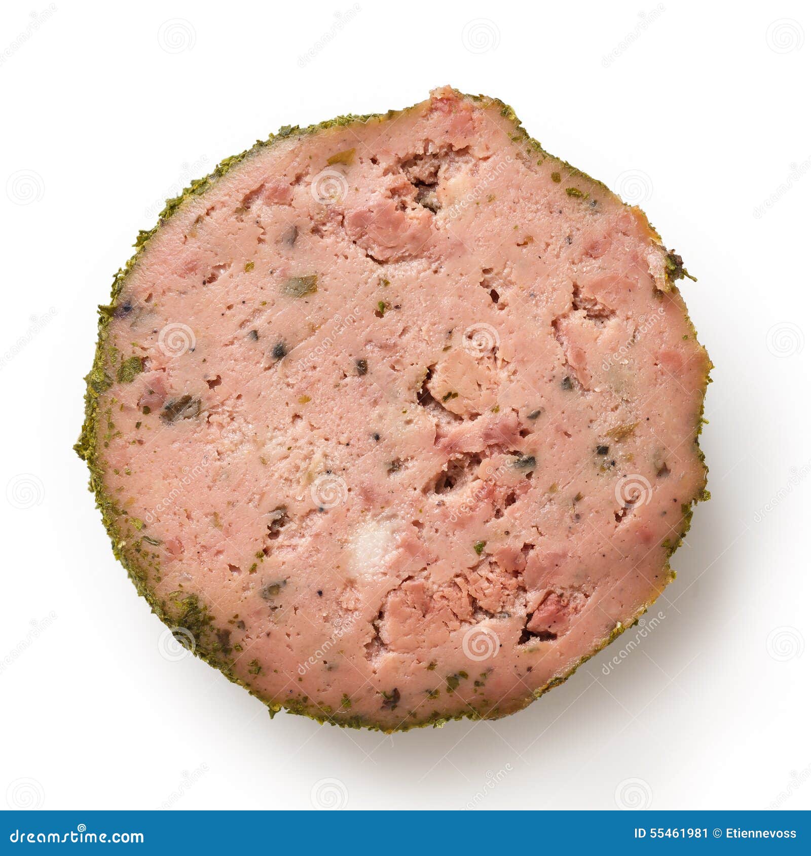 Round Herb Crusted Rough Pate with Baked Meat. Stock Image - Image of ...