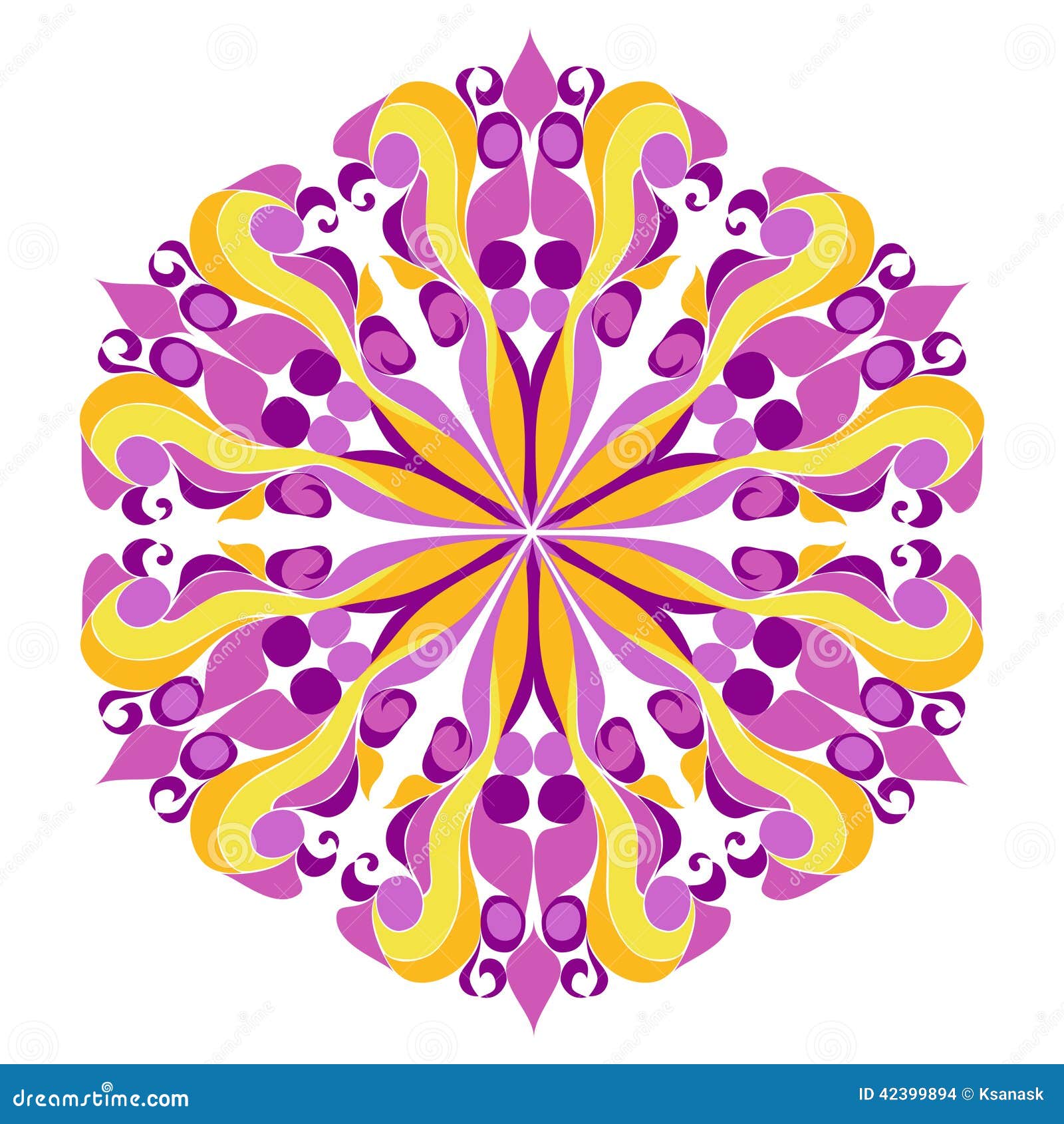Round Hippie Ornament stock vector. Illustration of hippie - 42399894