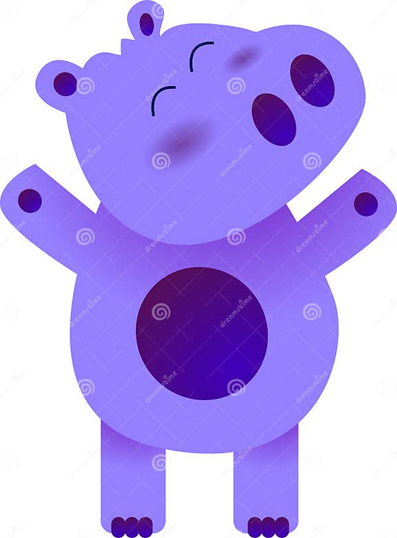 Round hippo stock vector. Illustration of wild, creature - 5571689