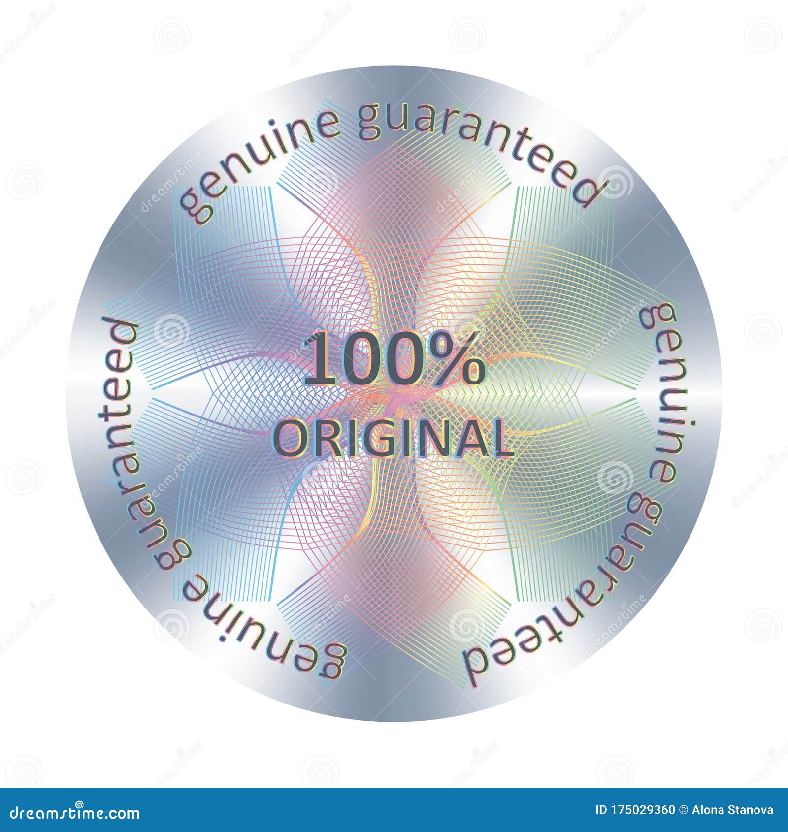 Round Hologram Sticker. Vector Element Stock Vector - Illustration of ...