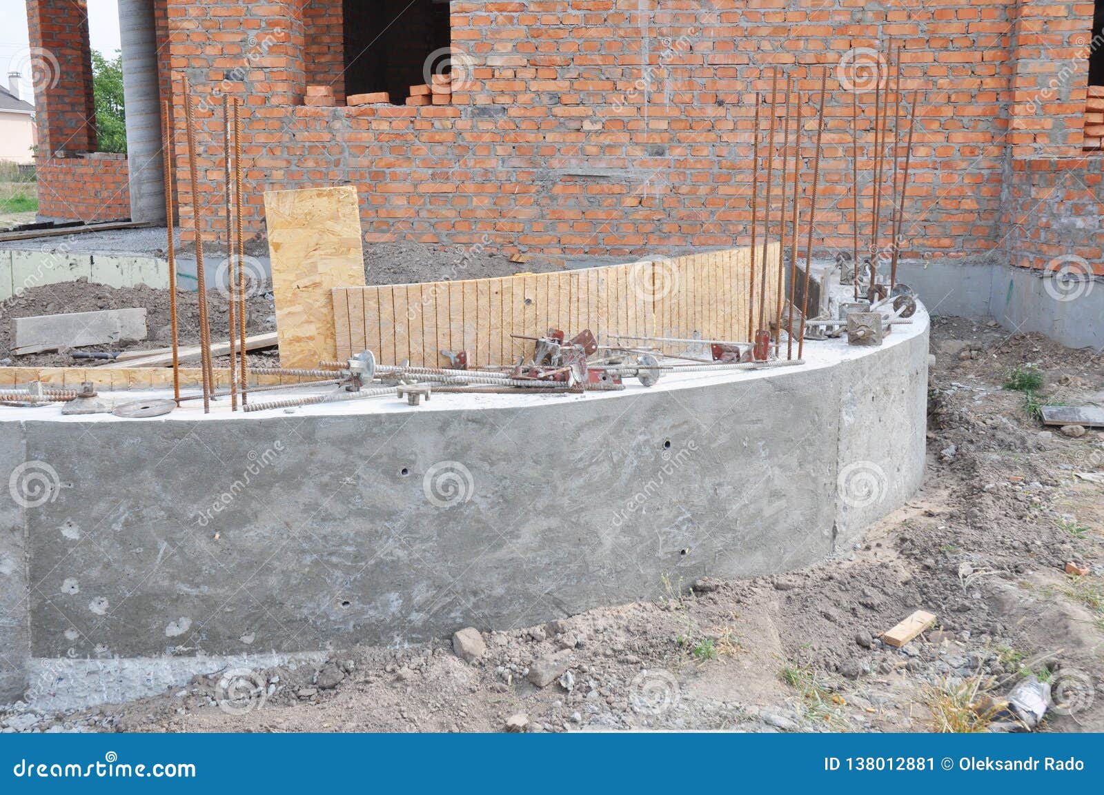 Round House Foundation with Iron Bar Stock Image - Image of close, bars ...
