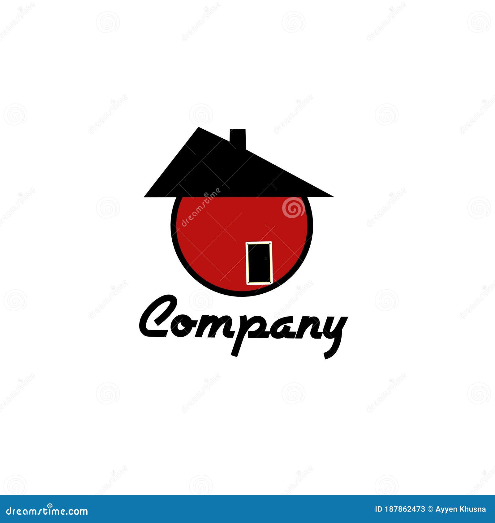 Round House Logo Design, Suitable for Company Logos Stock Illustration ...