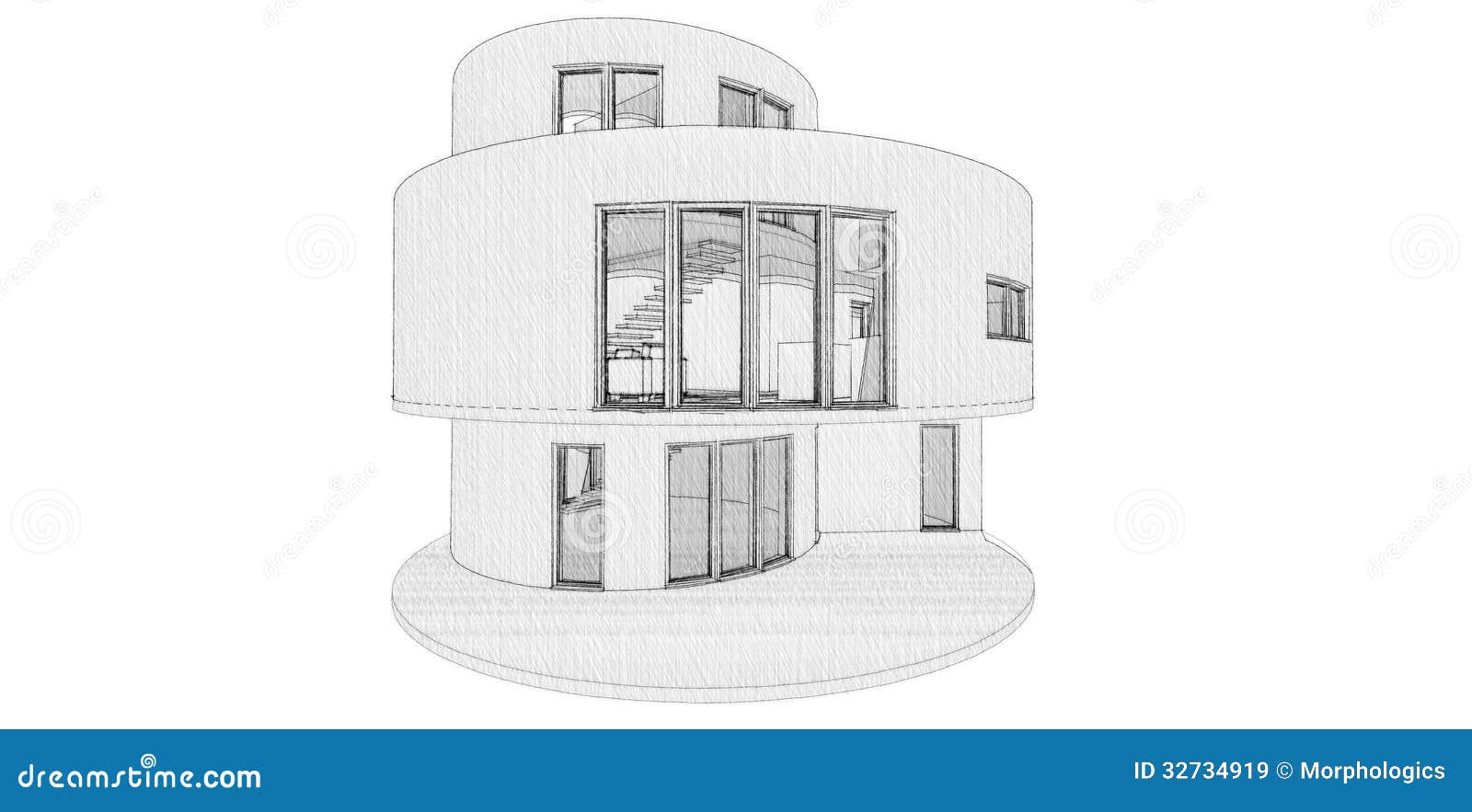 Round house stock illustration. Illustration of line - 32734919