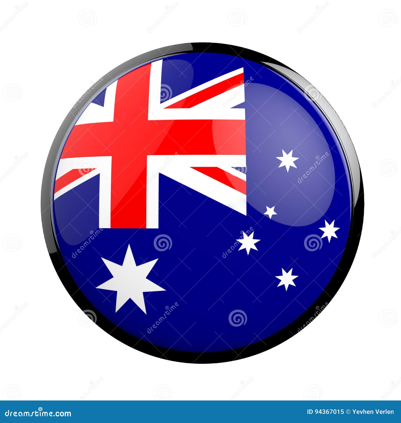 Round Icon Flag of Australia. Stock Illustration - Illustration of ...