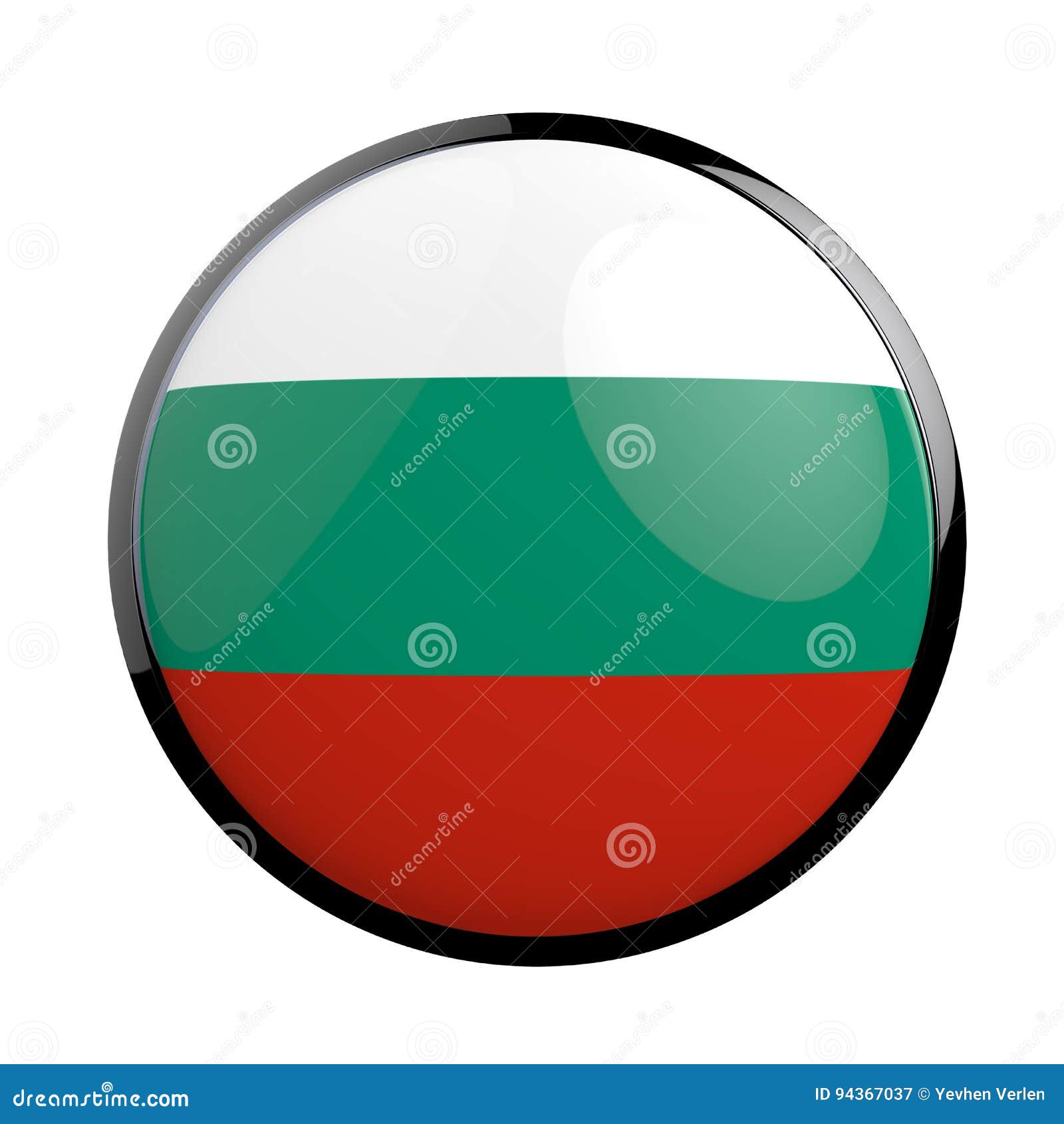 Round Icon Flag of Bulgaria. Stock Illustration - Illustration of ...