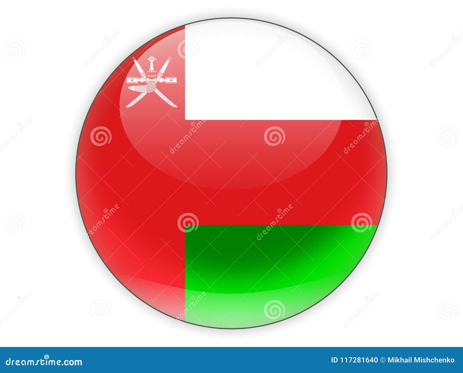 Round Icon with Flag of Oman Stock Illustration - Illustration of ...