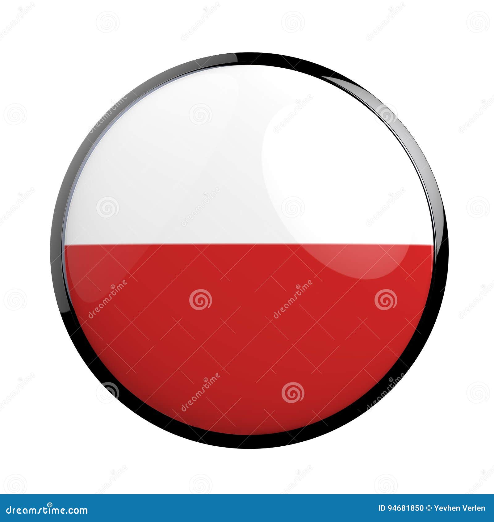 Round icon flag of Poland. stock illustration. Illustration of flag ...