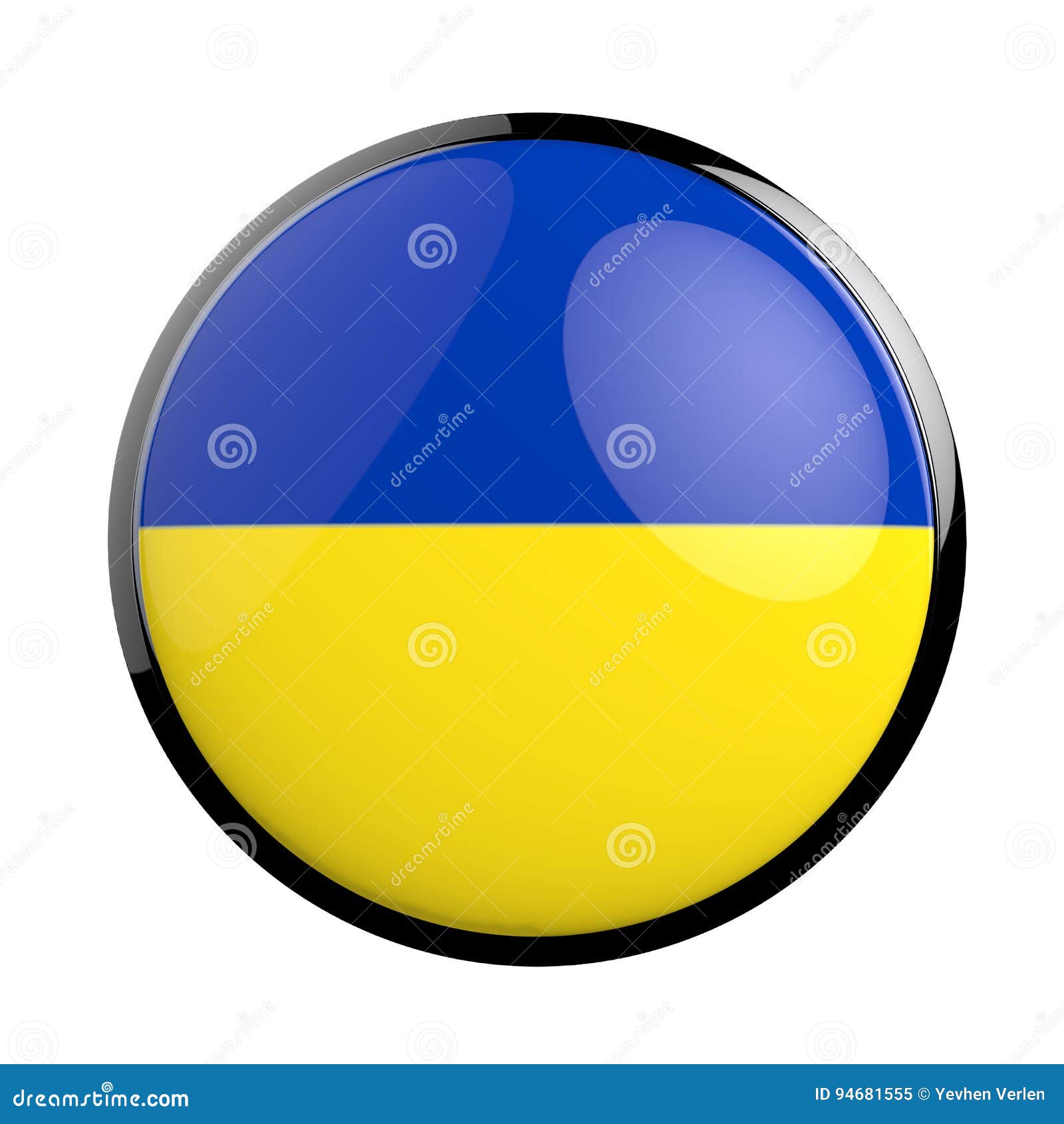 Round Icon Flag of Ukraine. Stock Illustration - Illustration of travel ...