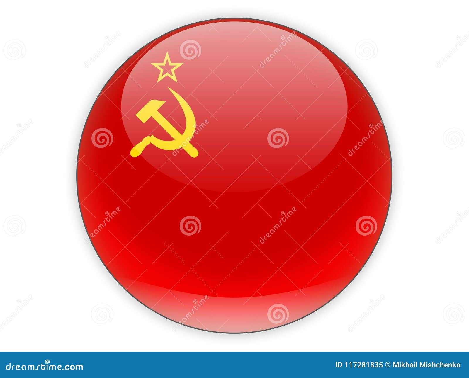 Round Icon with Flag of Ussr Stock Illustration - Illustration of ...