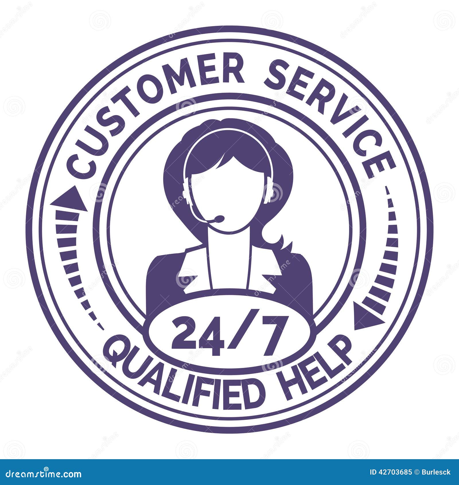 Round Icon for Non Stop Customer Service on White Stock Vector ...