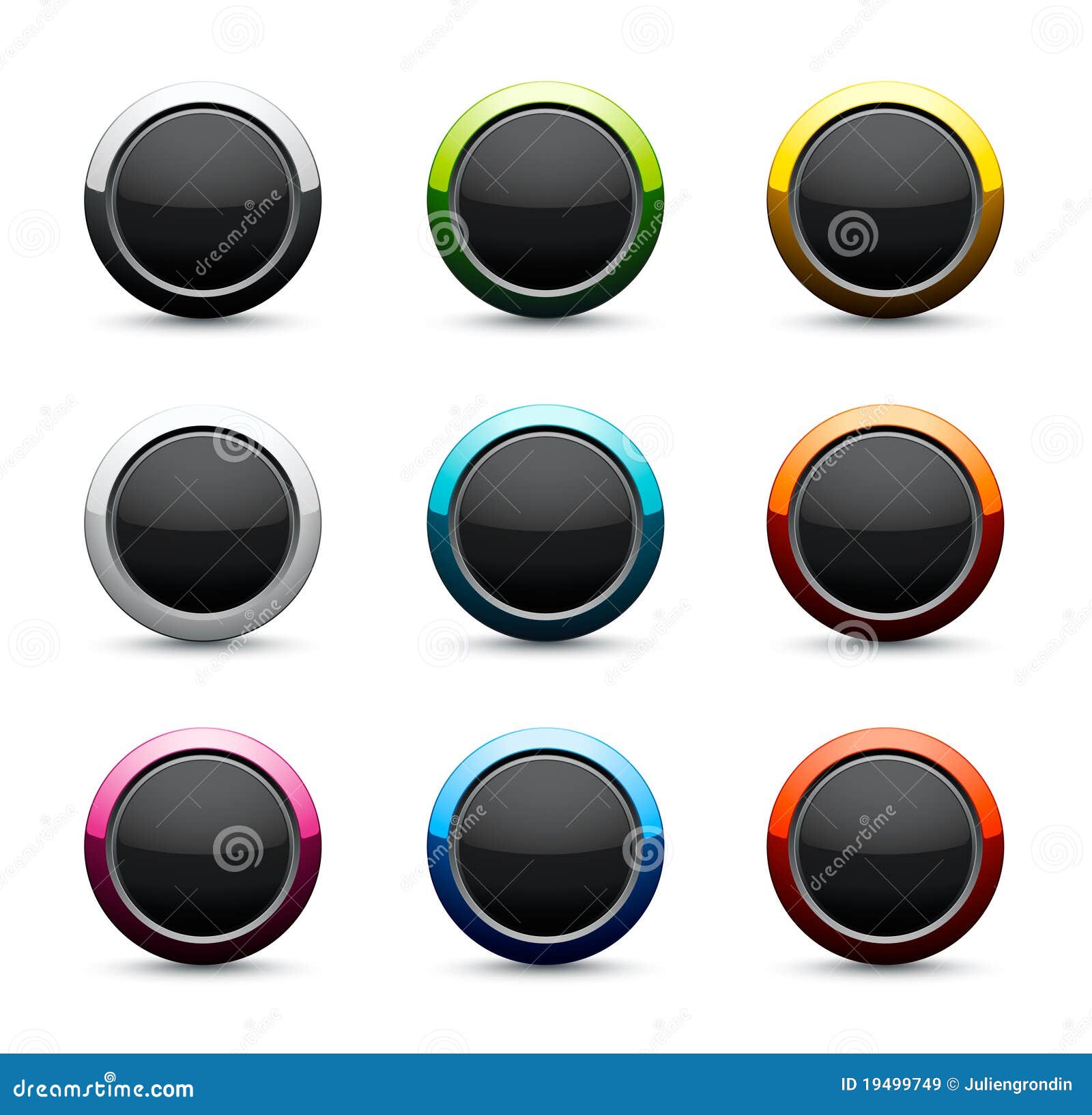 Round icon set stock illustration. Illustration of circle - 19499749