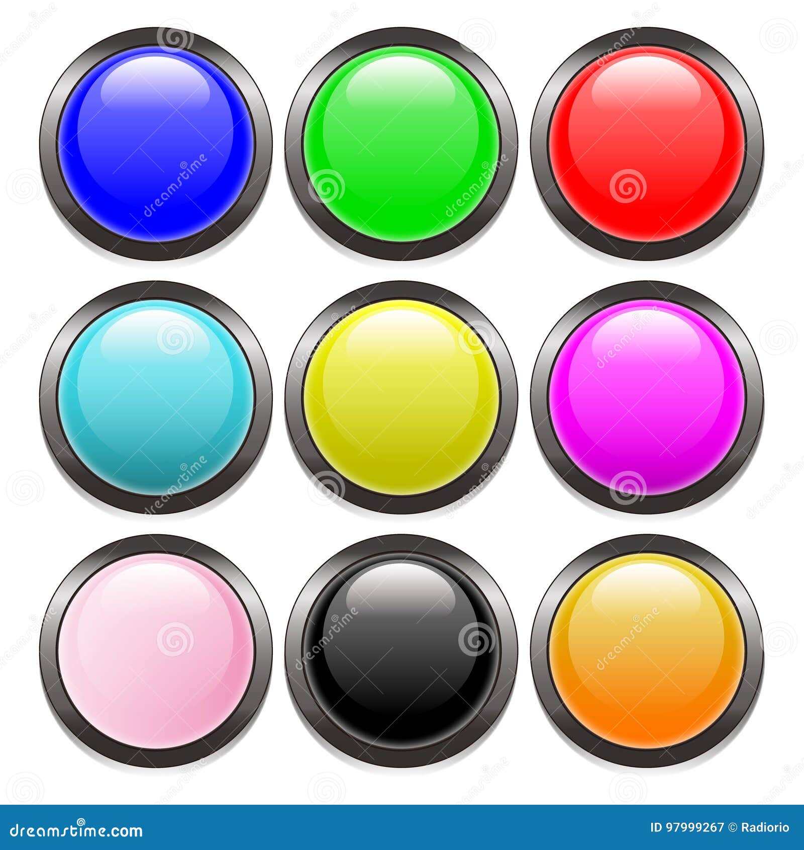 Round icon stock vector. Illustration of colors, internet - 97999267