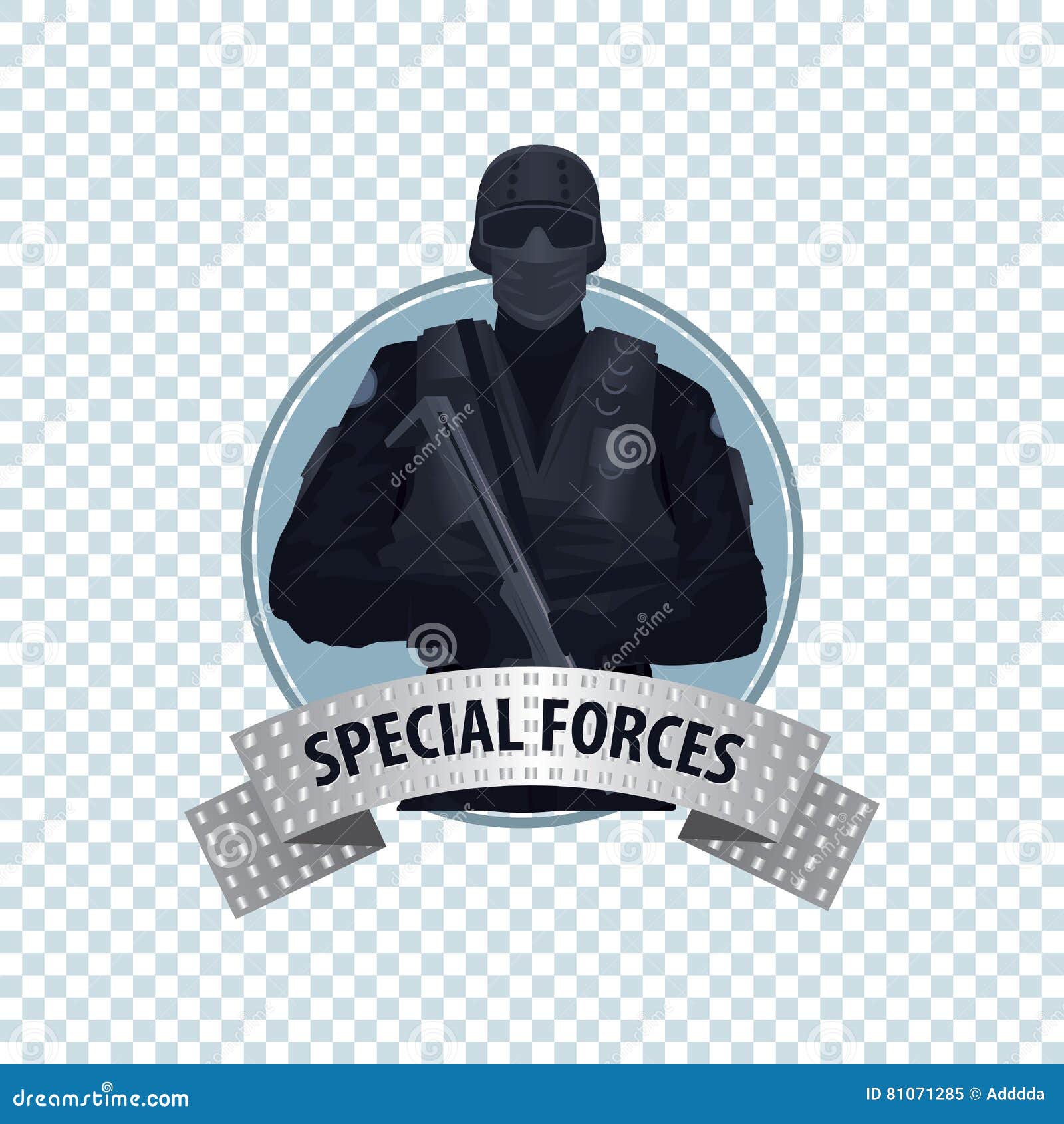 Man Of Specialized Tactical Team Vector Illustration | CartoonDealer ...