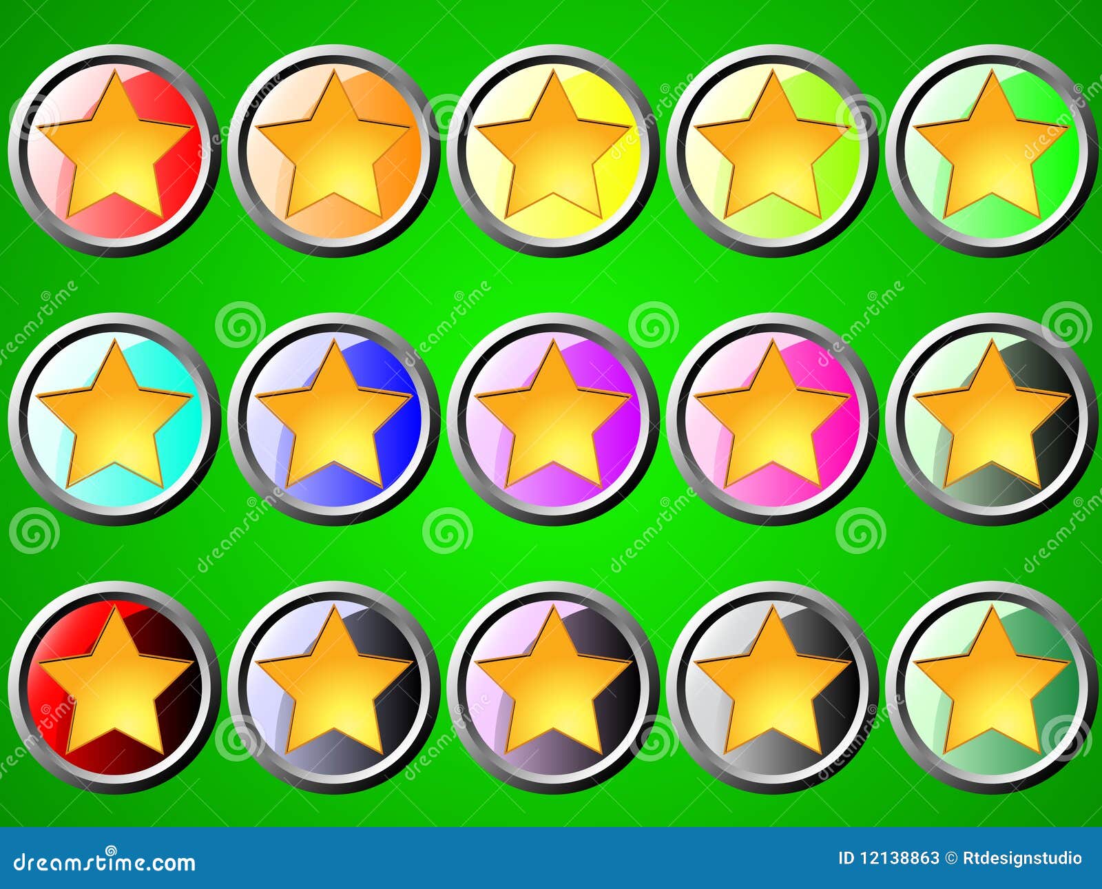 Round icon with star stock illustration. Illustration of classic - 12138863