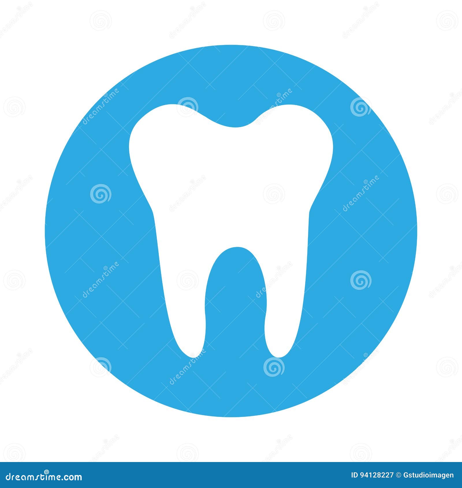 Round icon tooth cartoon stock vector. Illustration of dentist - 94128227