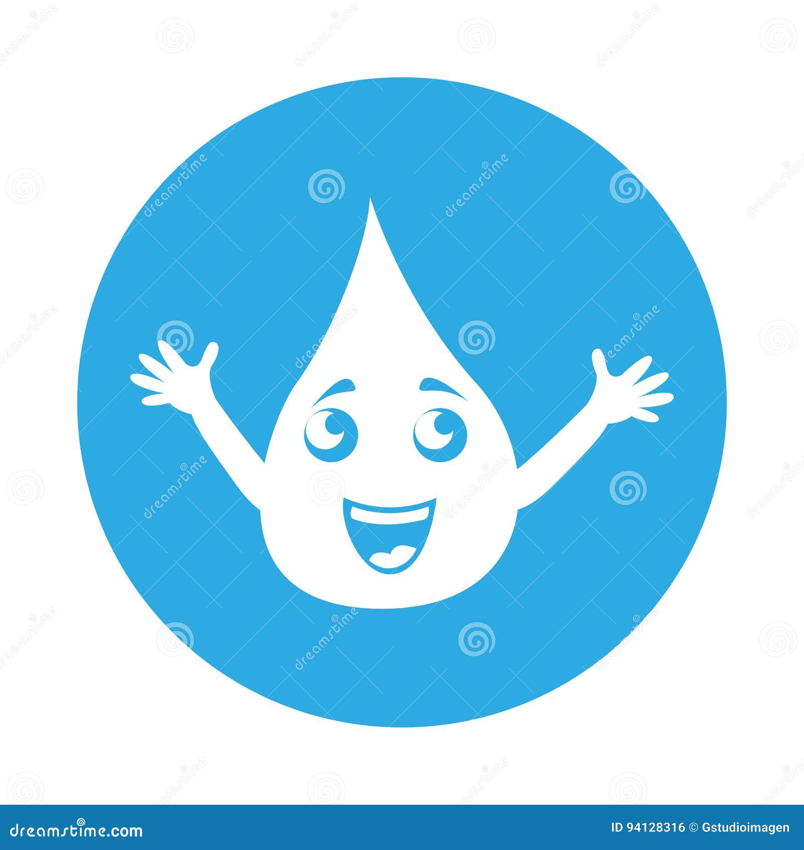 Round Icon Water Drop Cartoon Stock Vector - Illustration of ...