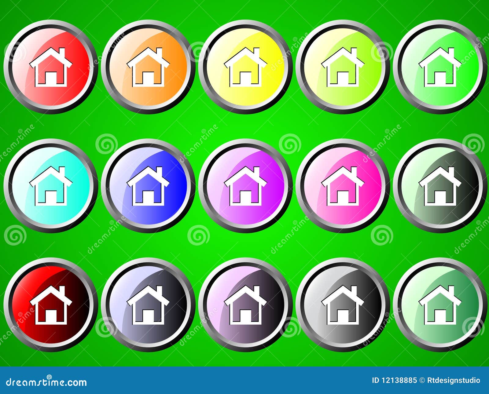 Round icone with home stock illustration. Illustration of shield - 12138885