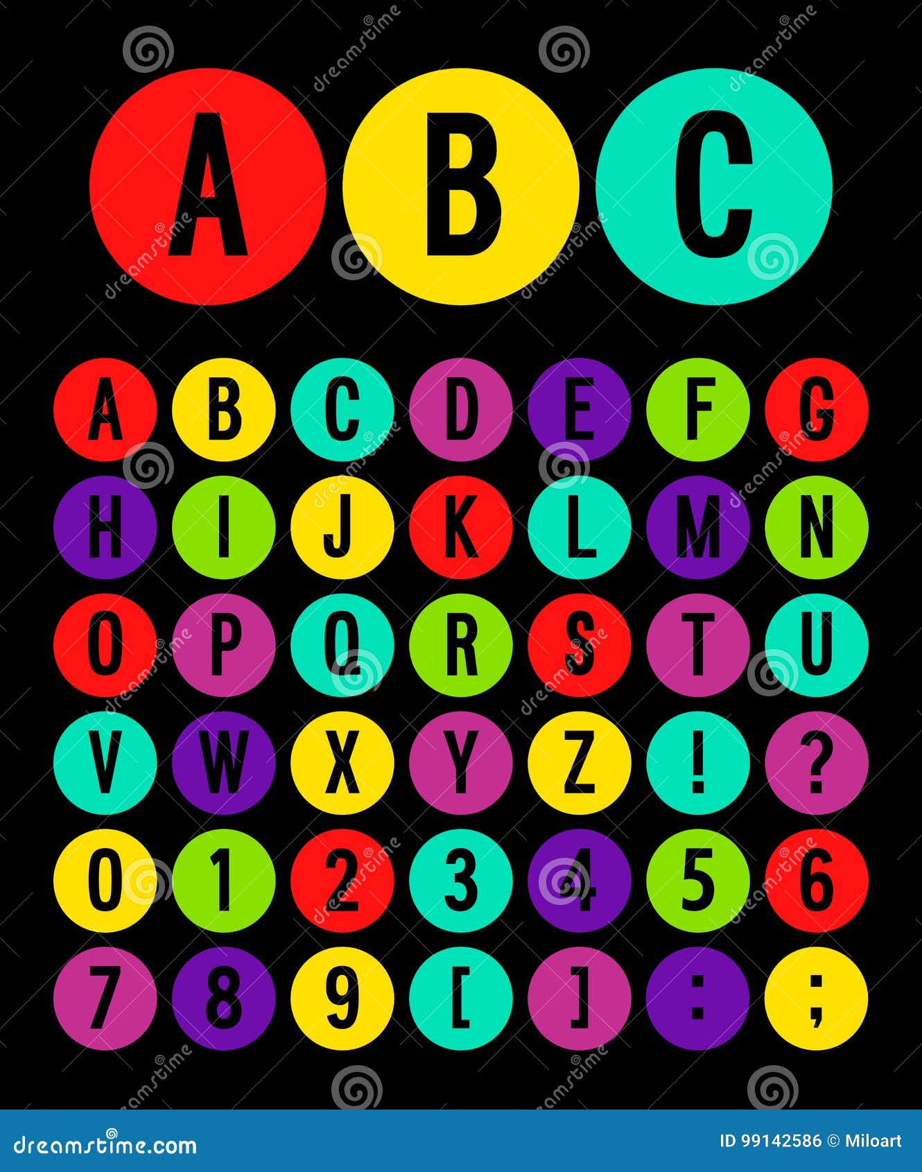 Round icons alphabet. stock vector. Illustration of bold - 99142586