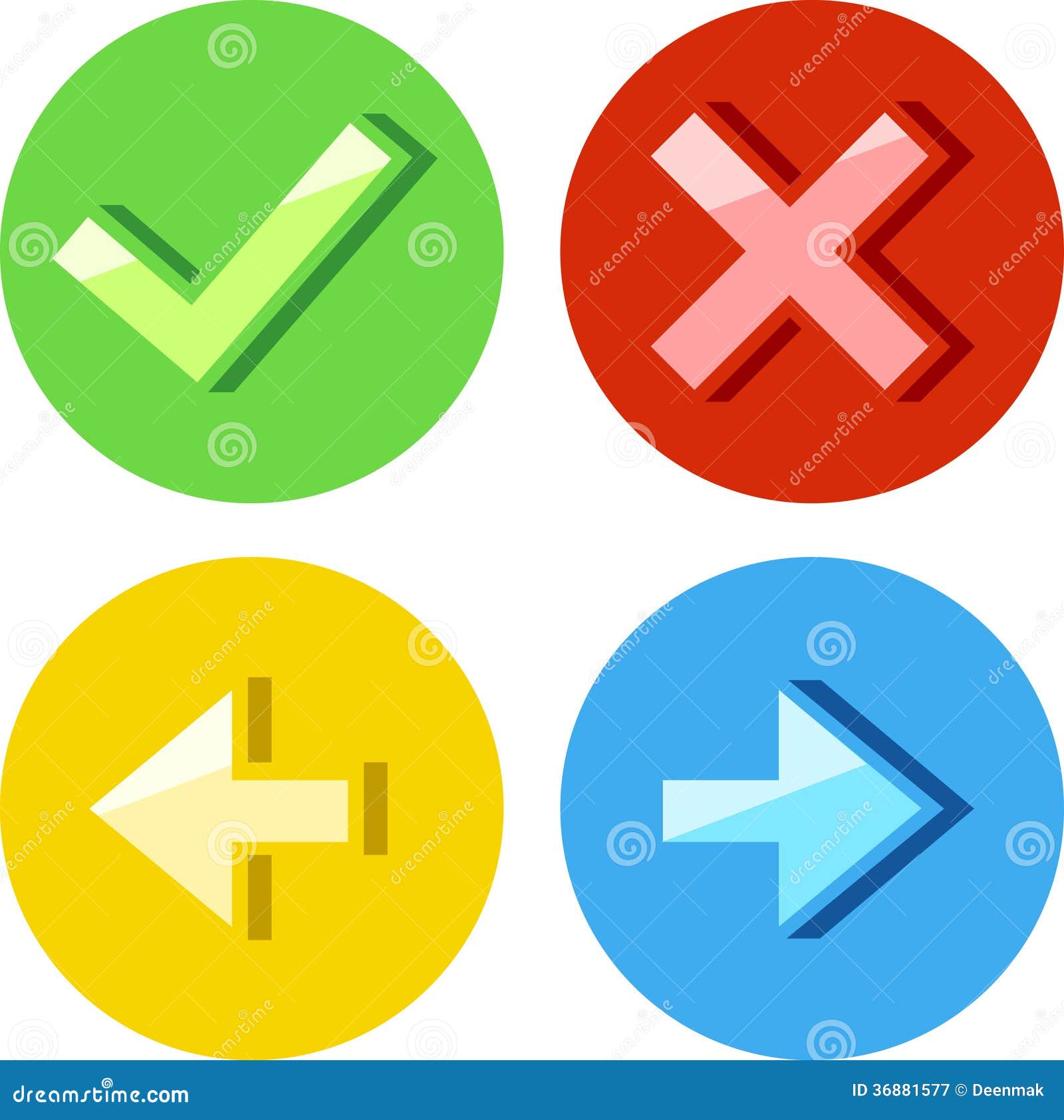 Round icons set stock vector. Illustration of colorful - 36881577