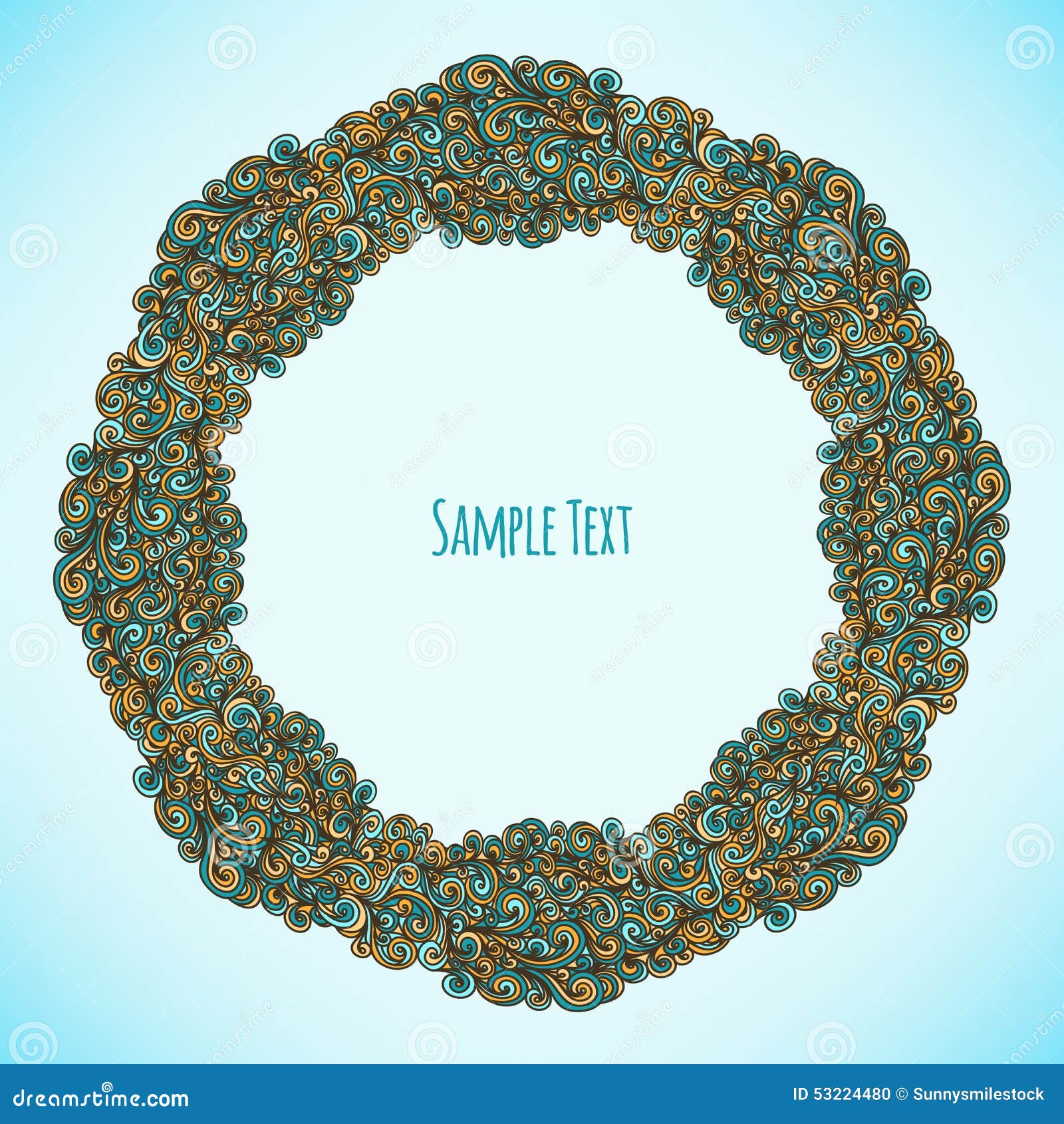 Round indian pattern stock illustration. Illustration of arabic - 53224480