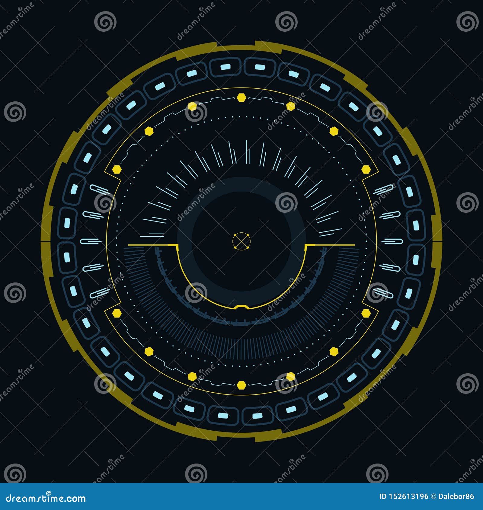 Round Indicator for a Modern Interface Stock Vector - Illustration of ...