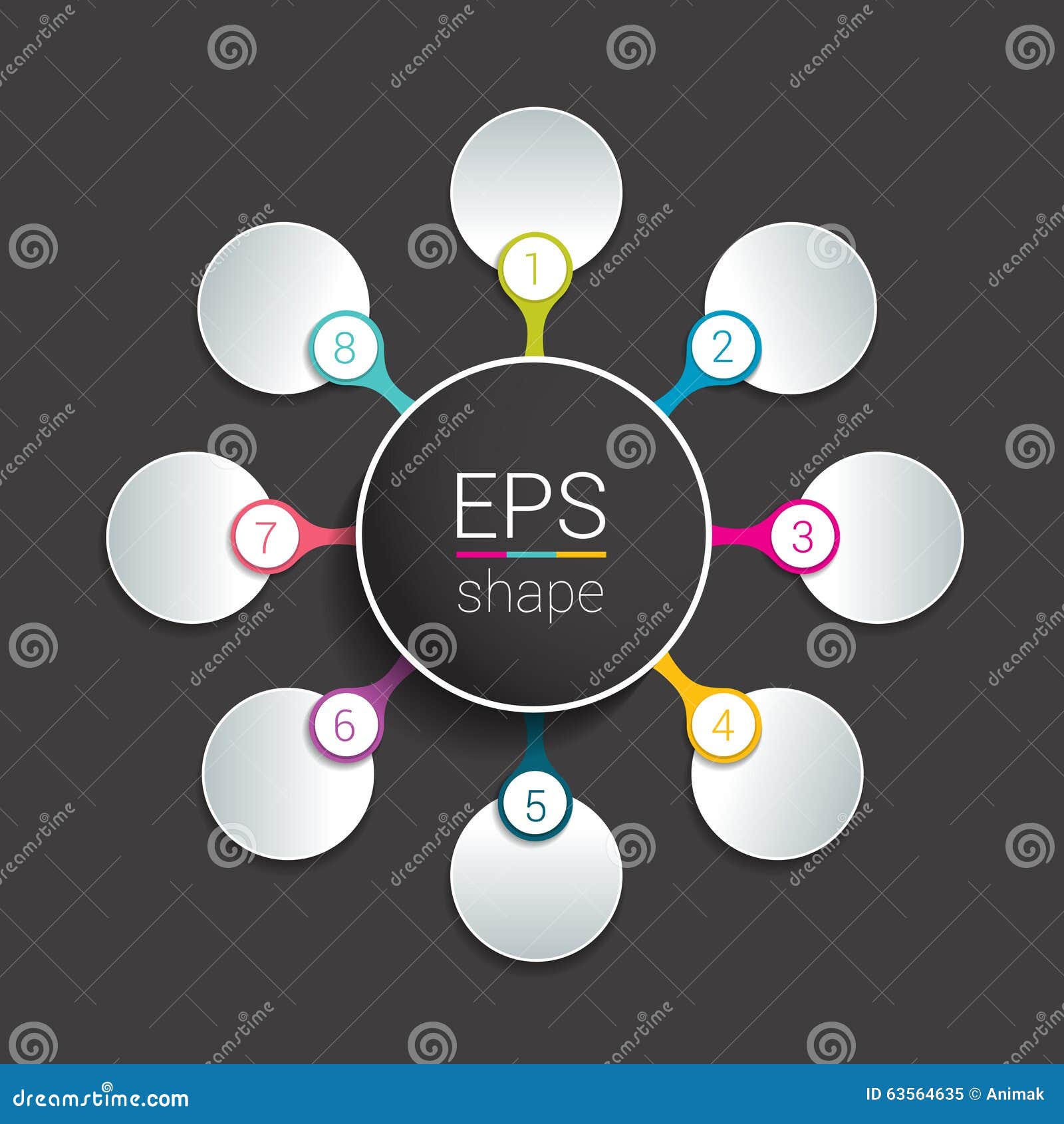 Round Infographic 4 Steps Net Flow Chart. Diagram, Graph, Chart ...