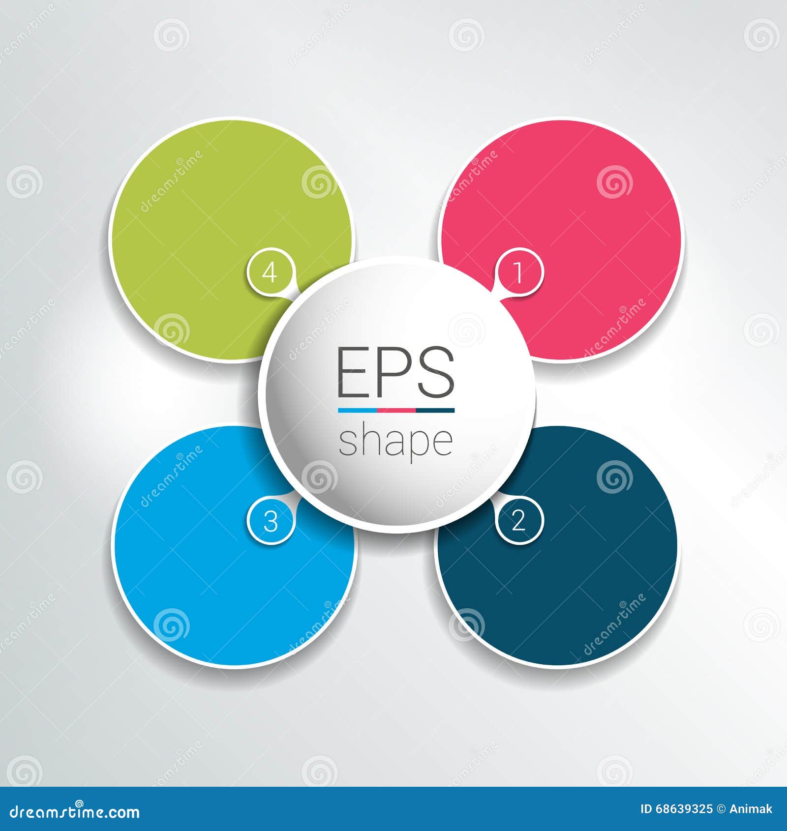 Round Infographic 4 Steps Net Flow Chart. Diagram, Graph, Chart ...