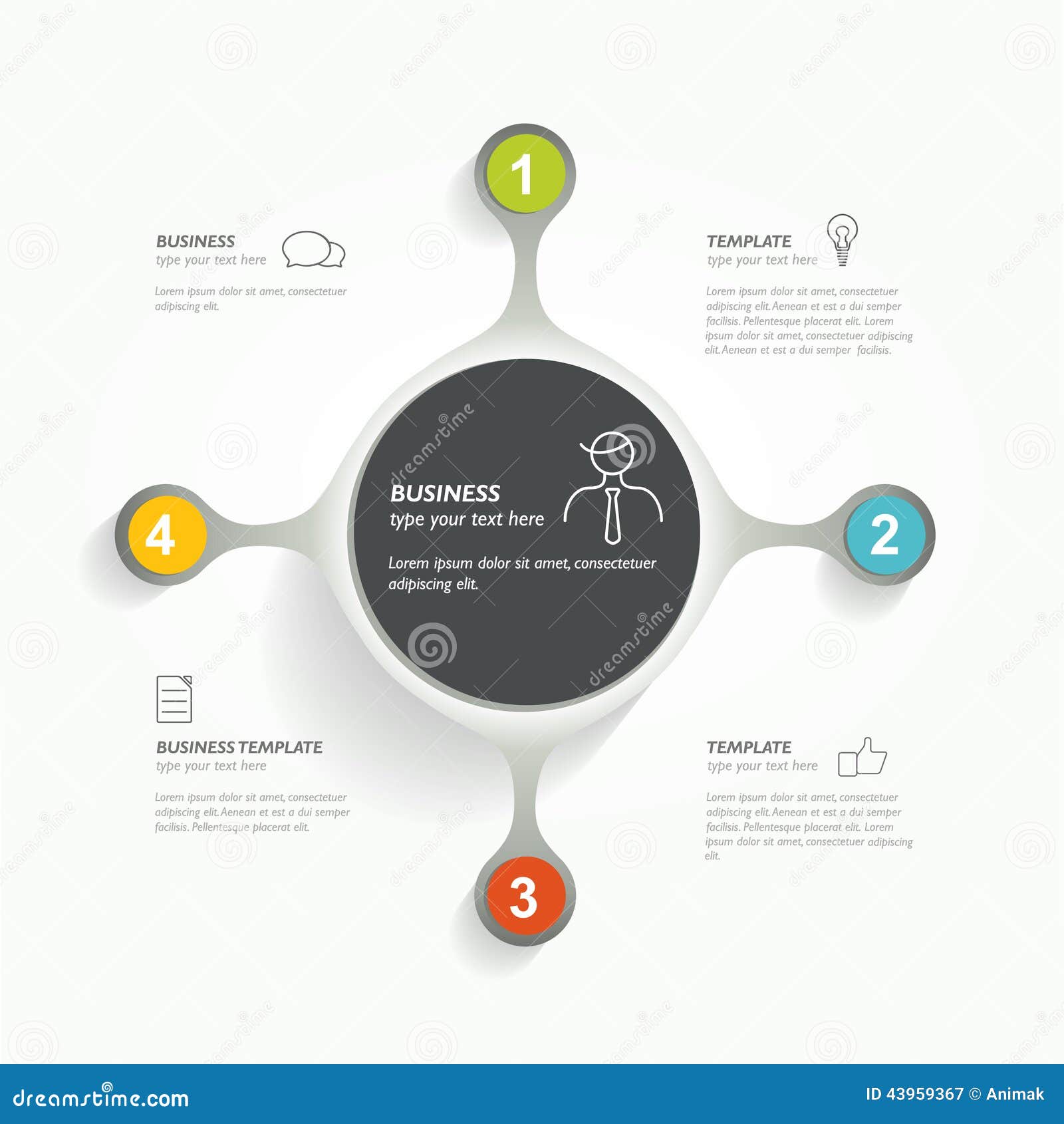 Round Infographic Template. Stock Vector - Illustration of annual ...