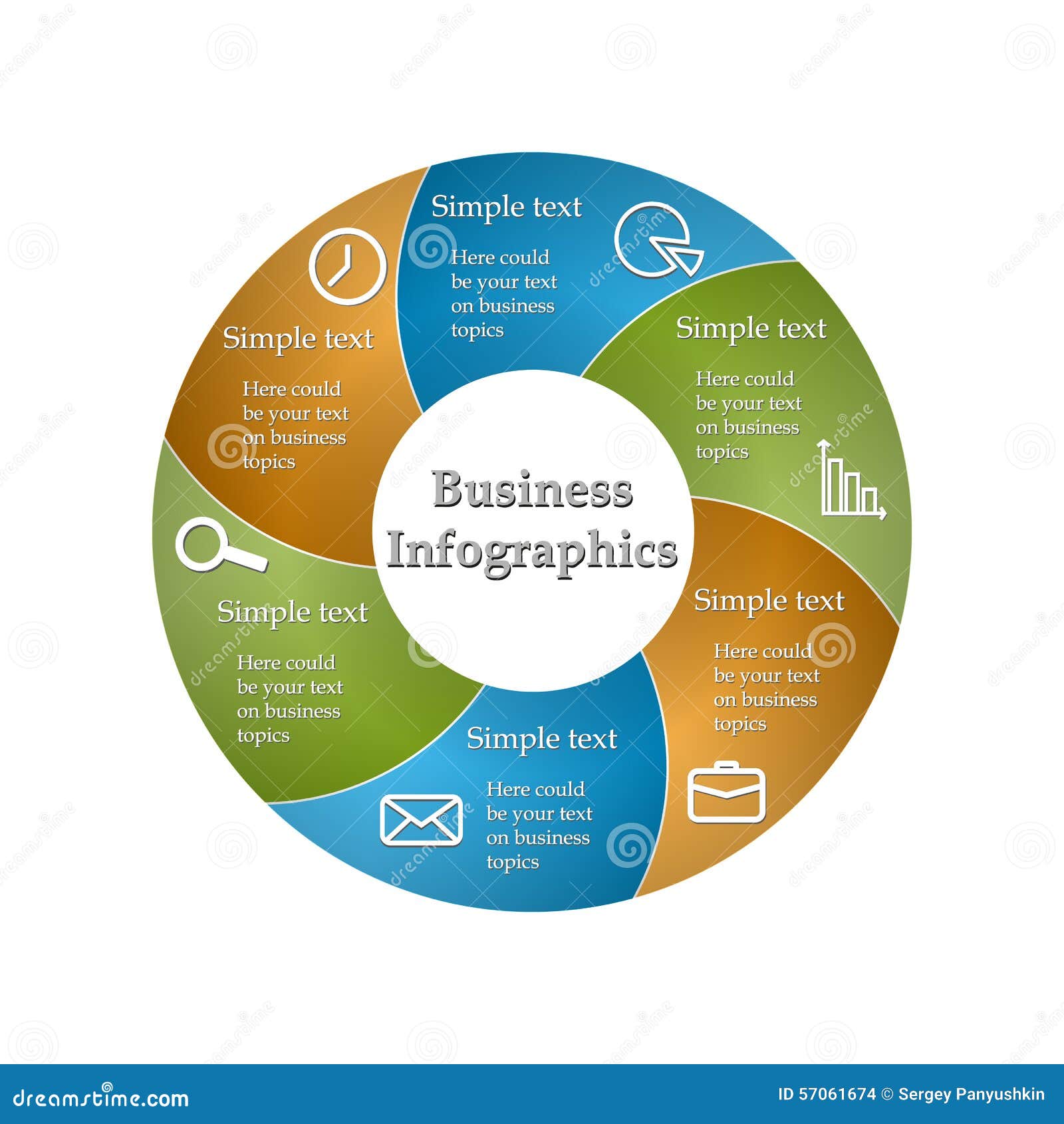 Round infographics stock vector. Illustration of circle - 57061674