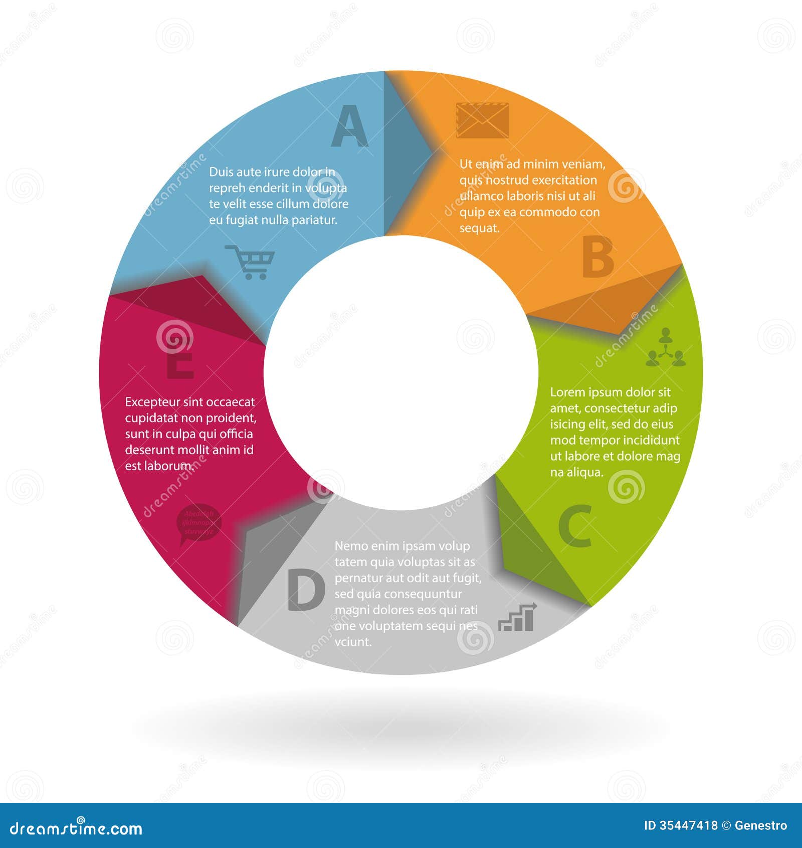 Round infographics concept stock vector. Illustration of icon - 35447418
