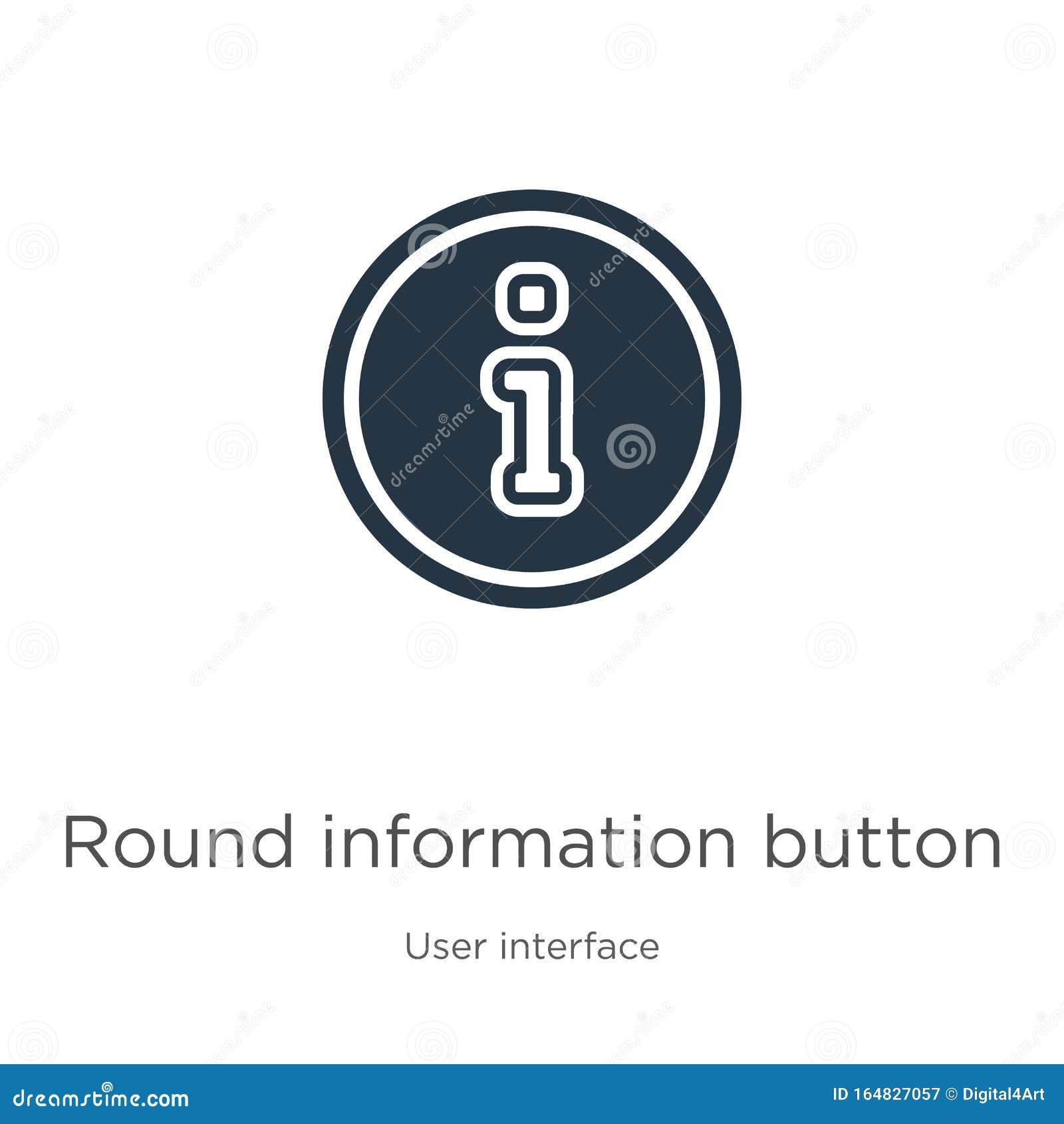 Round Information Button Icon Vector. Trendy Flat Round Information ...