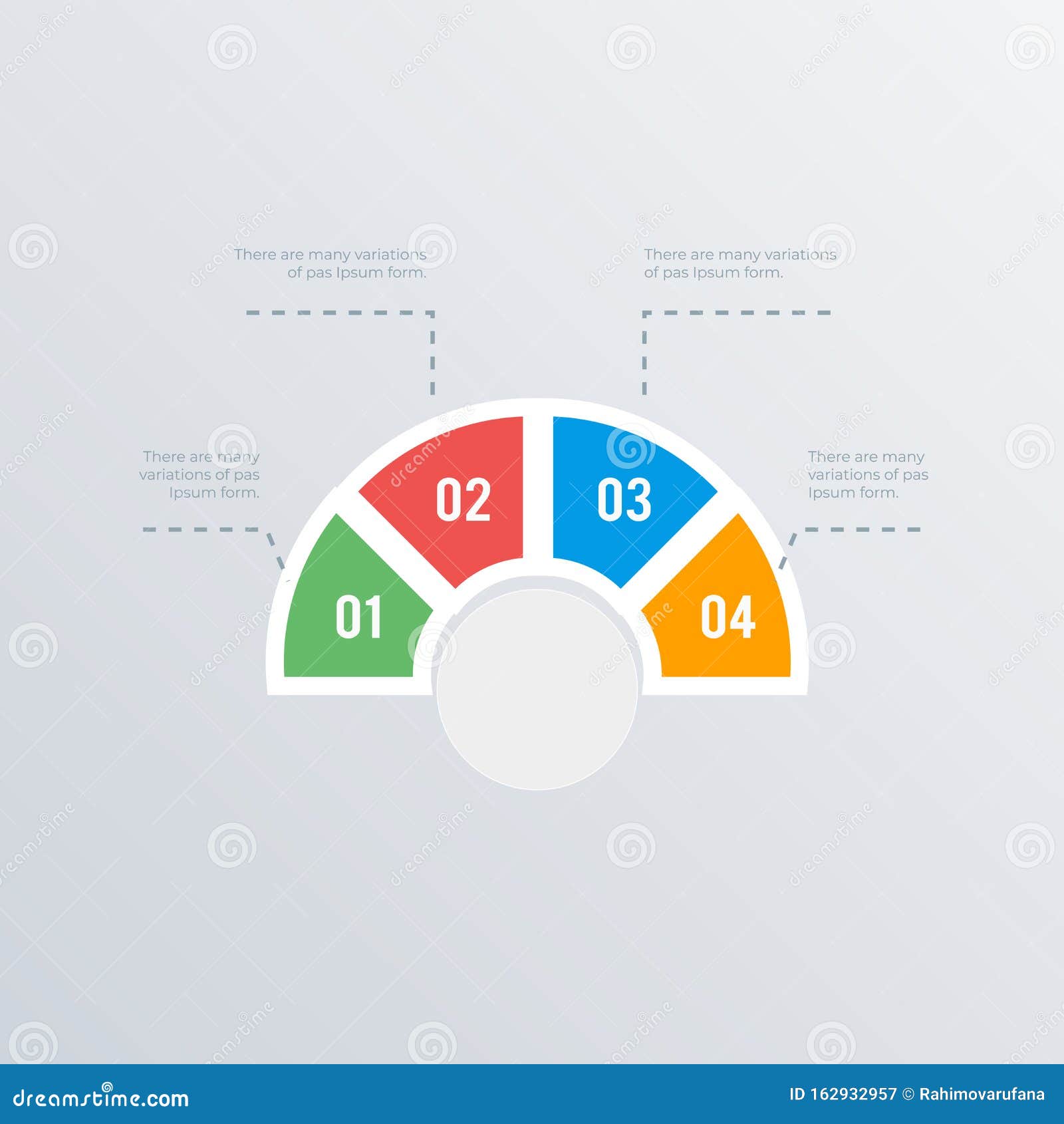 Round Informational Infographics Template Design. Business Concept ...