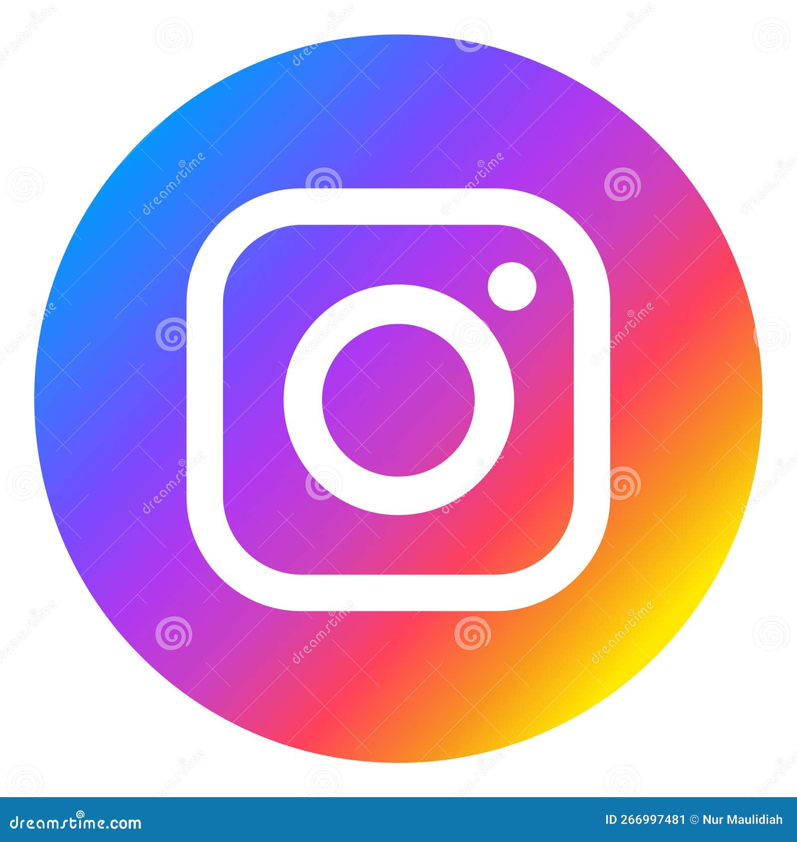 Round Instagram Logo Isolated on White Background Editorial Photo ...