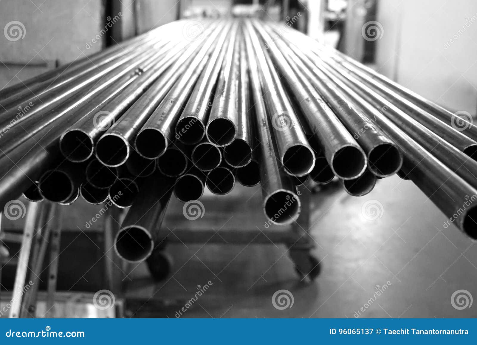 Round iron tube stock image. Image of factory, manufacture - 96065137