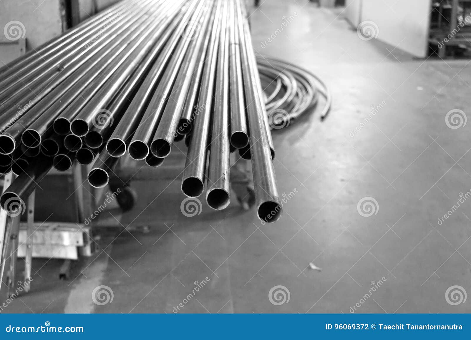 Round iron tube stock photo. Image of manufacturing, abstract - 96069372